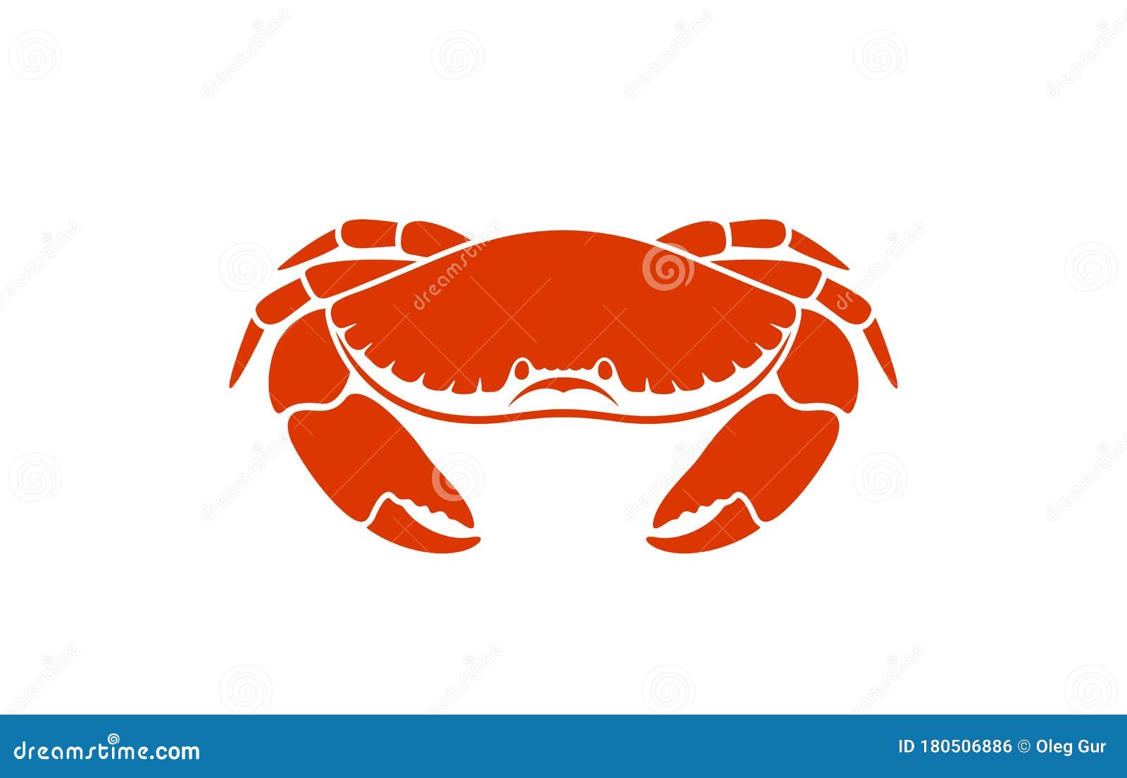 Crab Logo. Isolated Crab on White Background Stock Vector ...