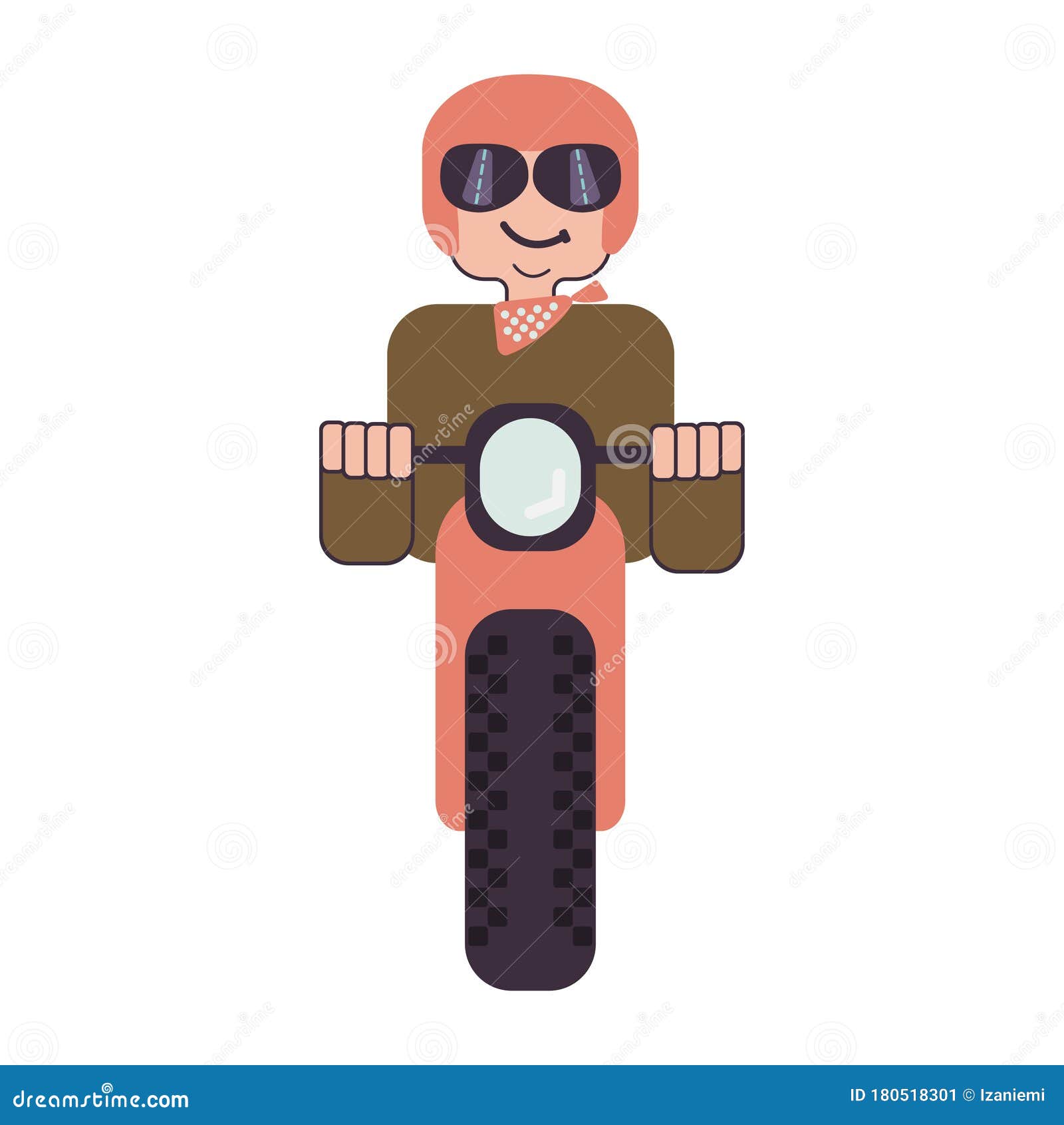 Biker Icon, Vector Illustration Isolated on White. Stock Vector ...
