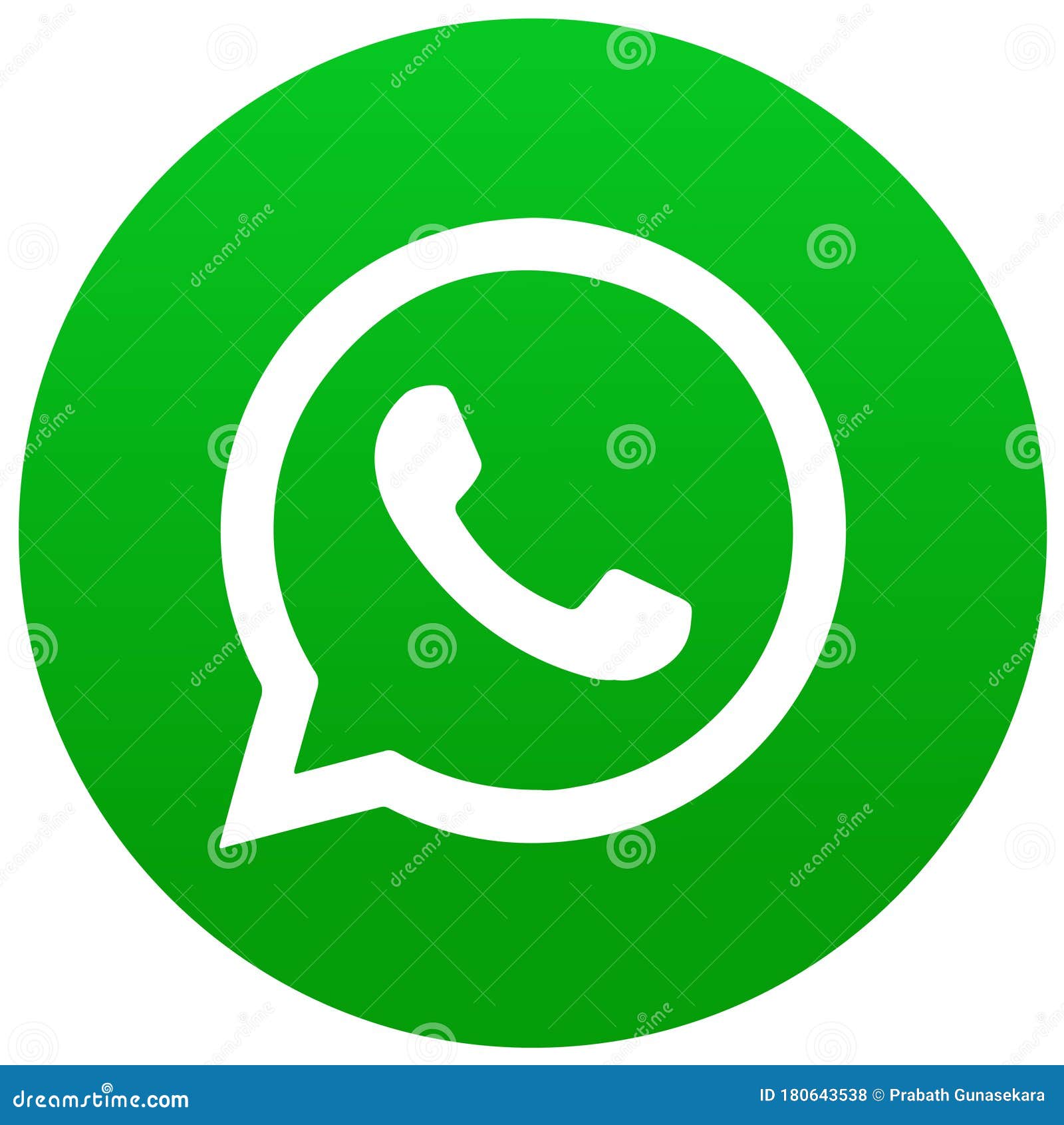 Rounded Whatsapp Icon in White Background Editorial Stock Photo ...