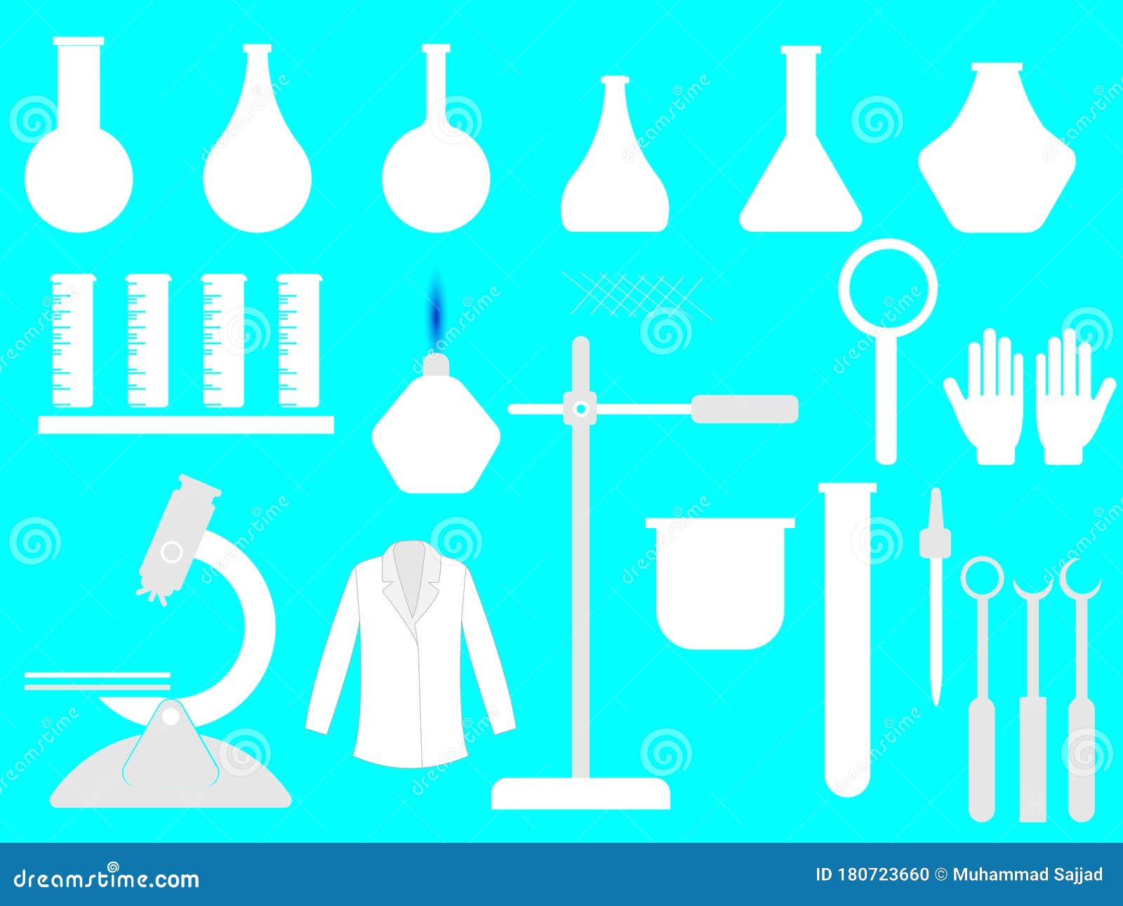 Vector Flat Design of Chemistry Lab Equipment -chemistry Lab ...
