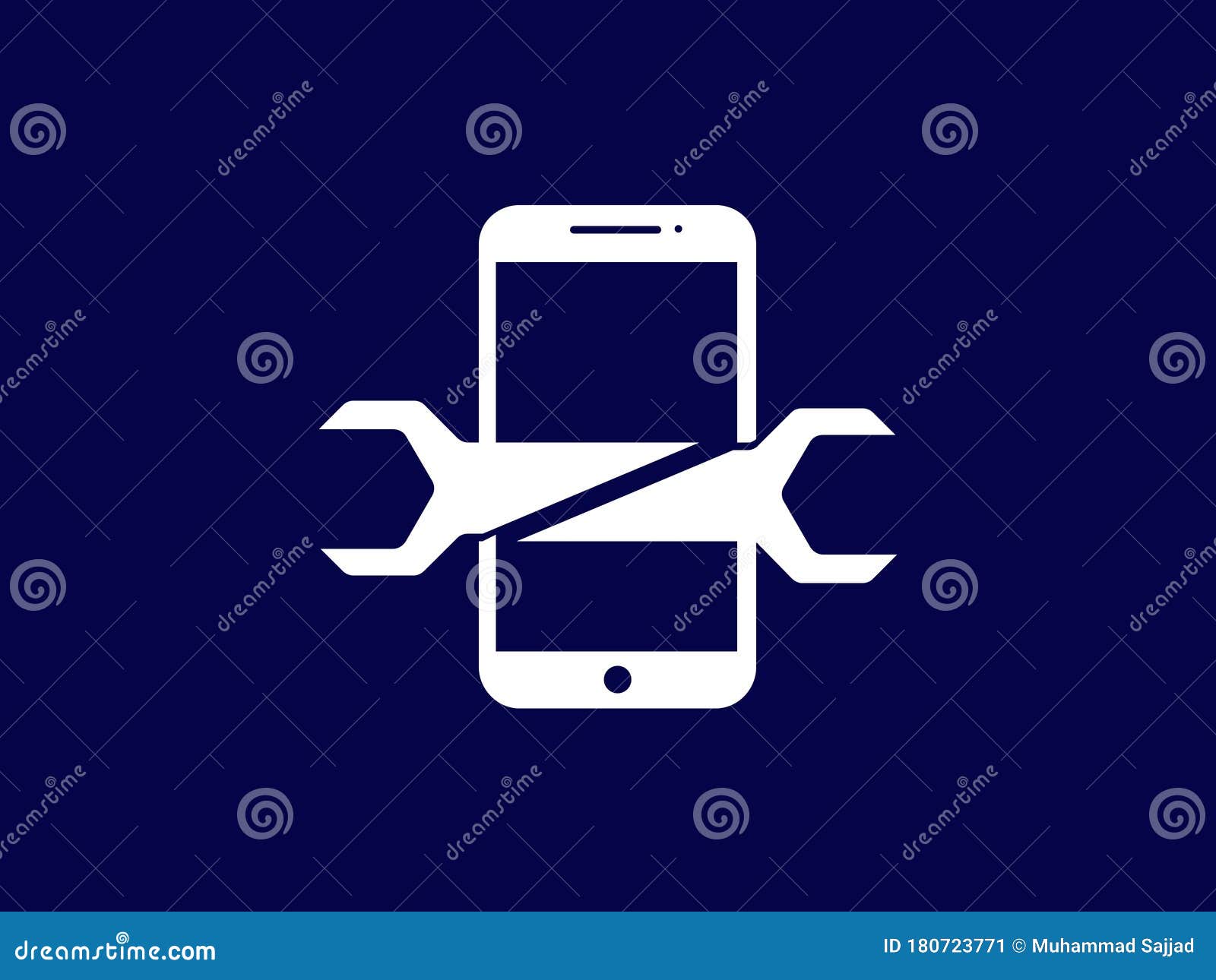Mobile Repairing Logo Template - Mechanic App with Spanner Stock Vector ...