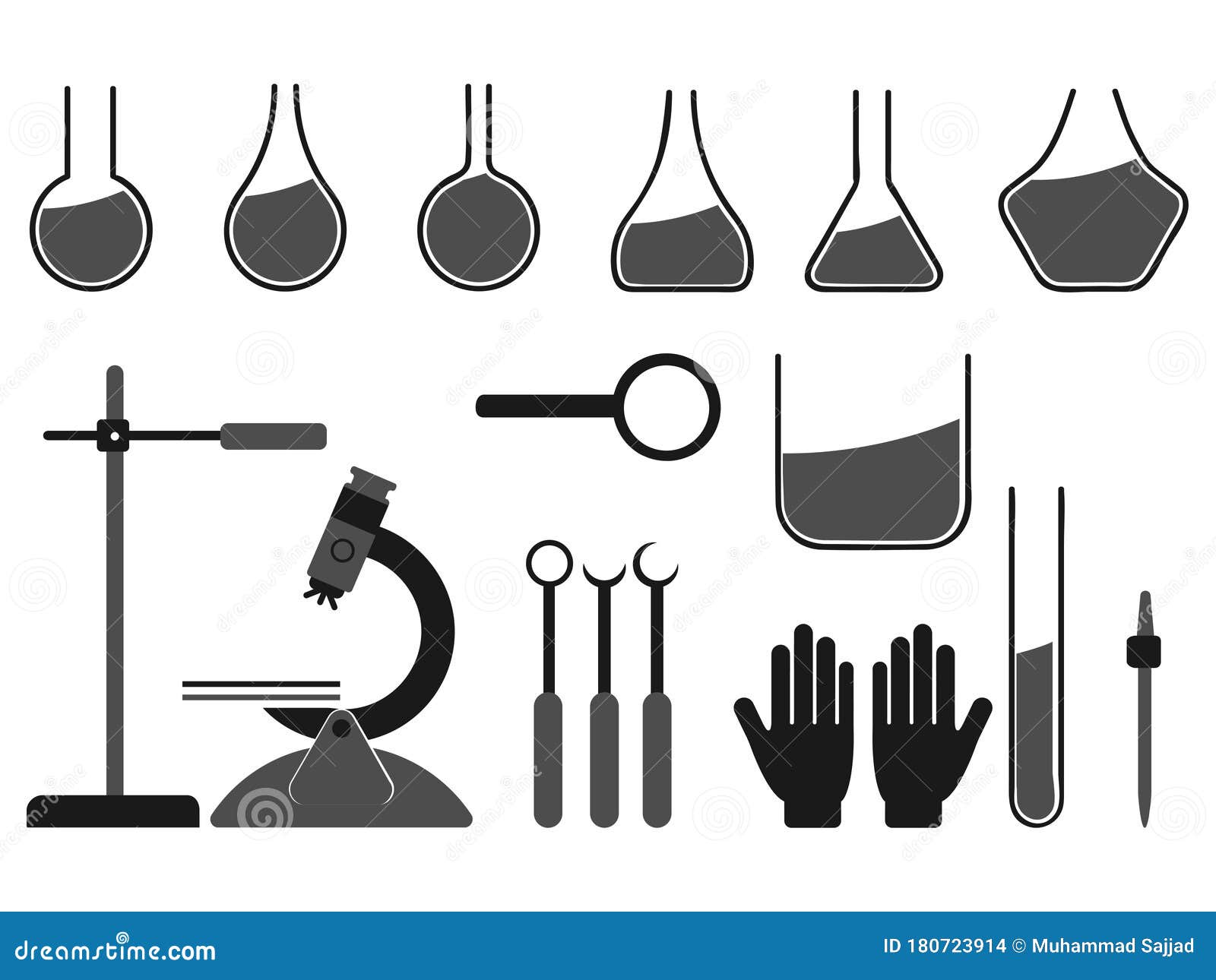 Vector Flat Design of Chemistry Lab Equipment -chemistry Lab ...