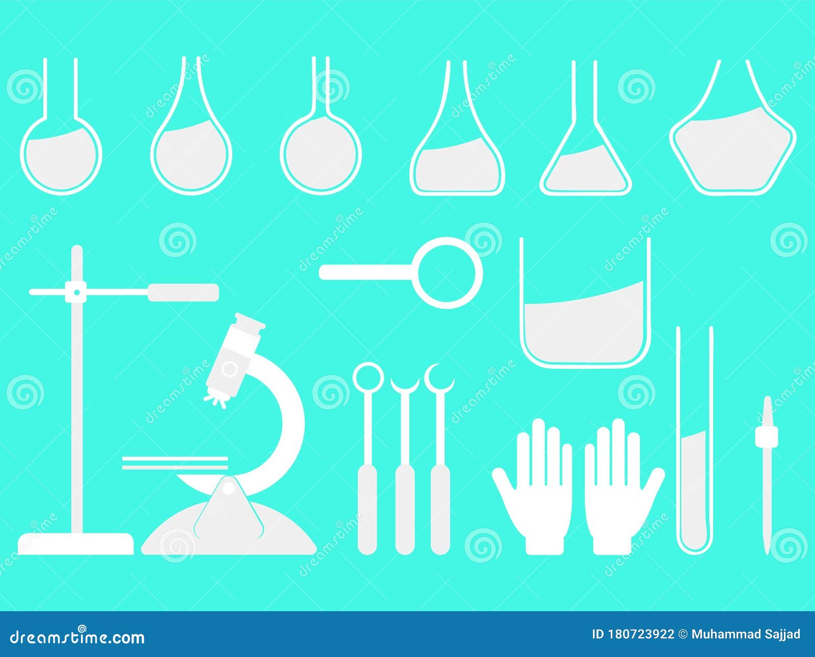 Vector Flat Design of Chemistry Lab Equipment -chemistry Lab ...
