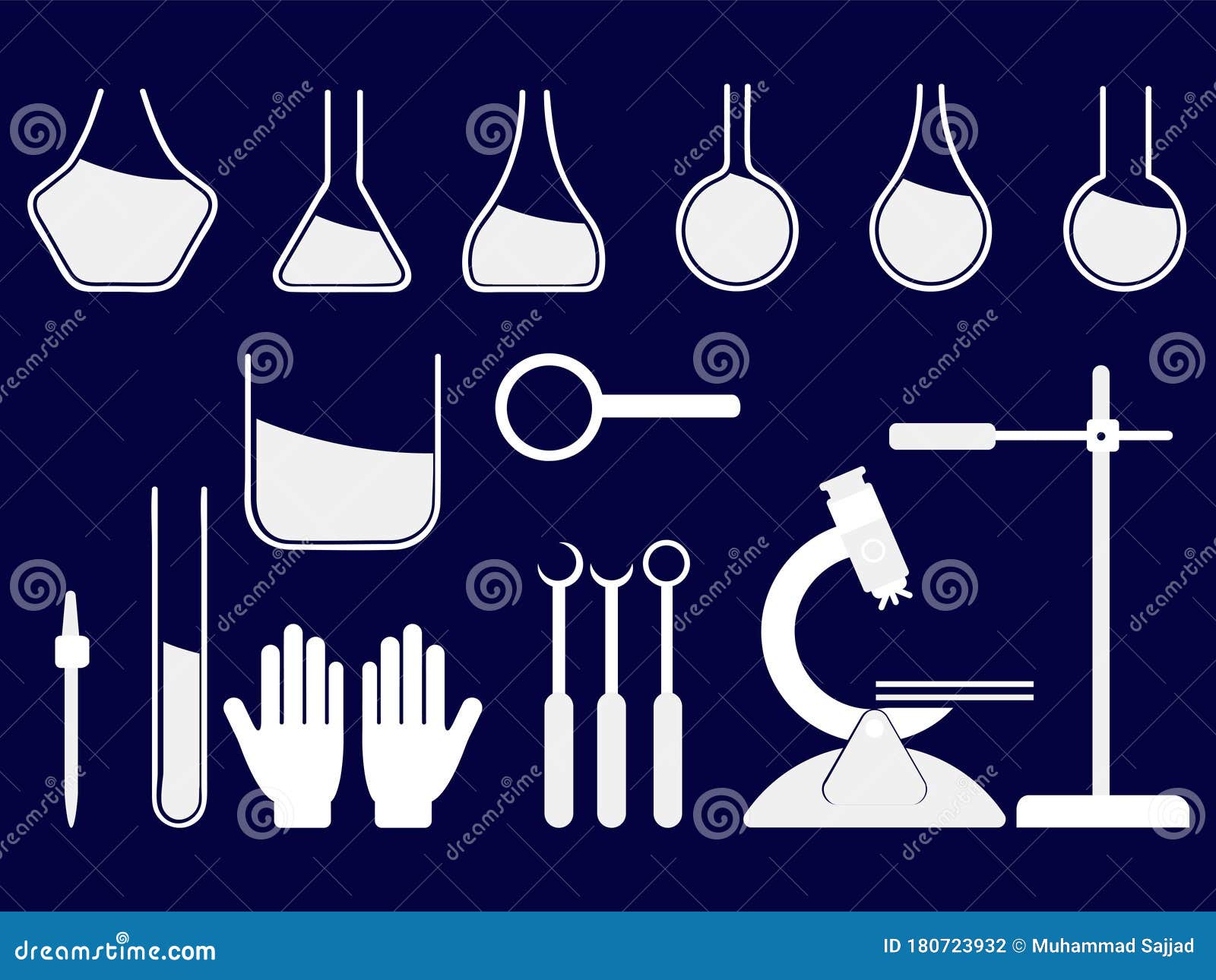 Vector Flat Design of Chemistry Lab Equipment -chemistry Lab ...