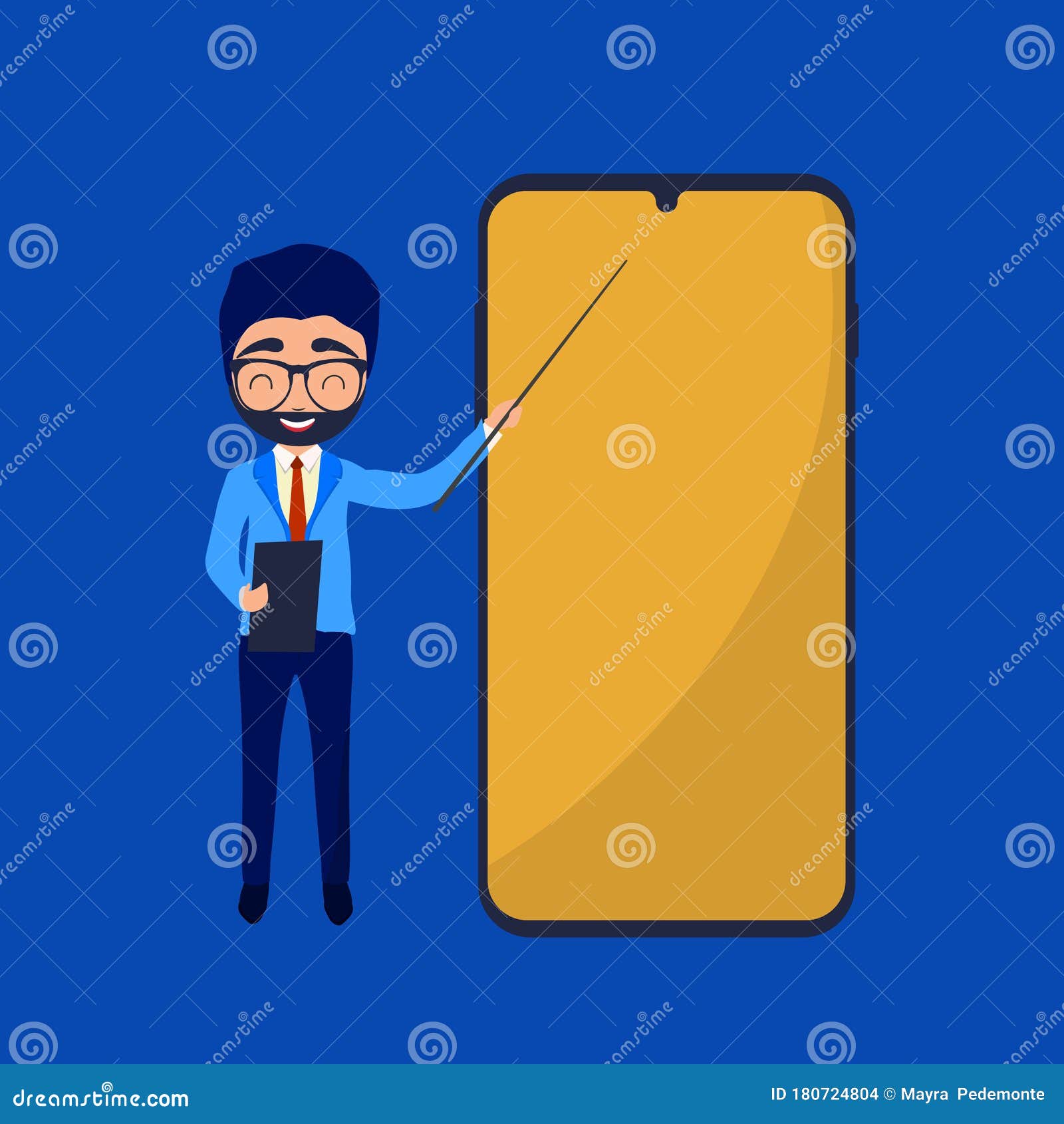 MAN POSING UPDATES with TECHNOLOGY Stock Vector - Illustration of ...