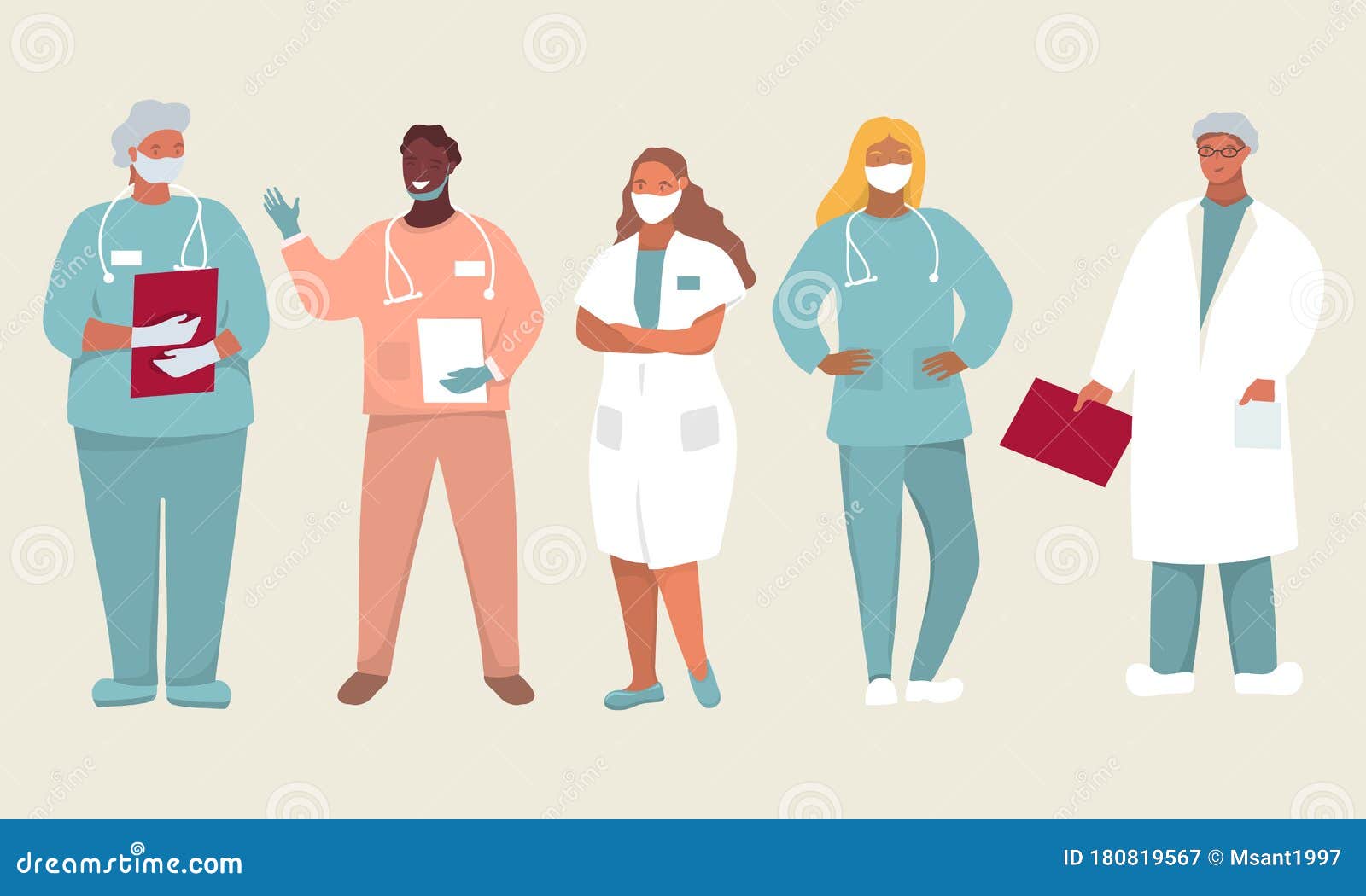 Group of Doctors Different Specialization. Stock Vector - Illustration ...