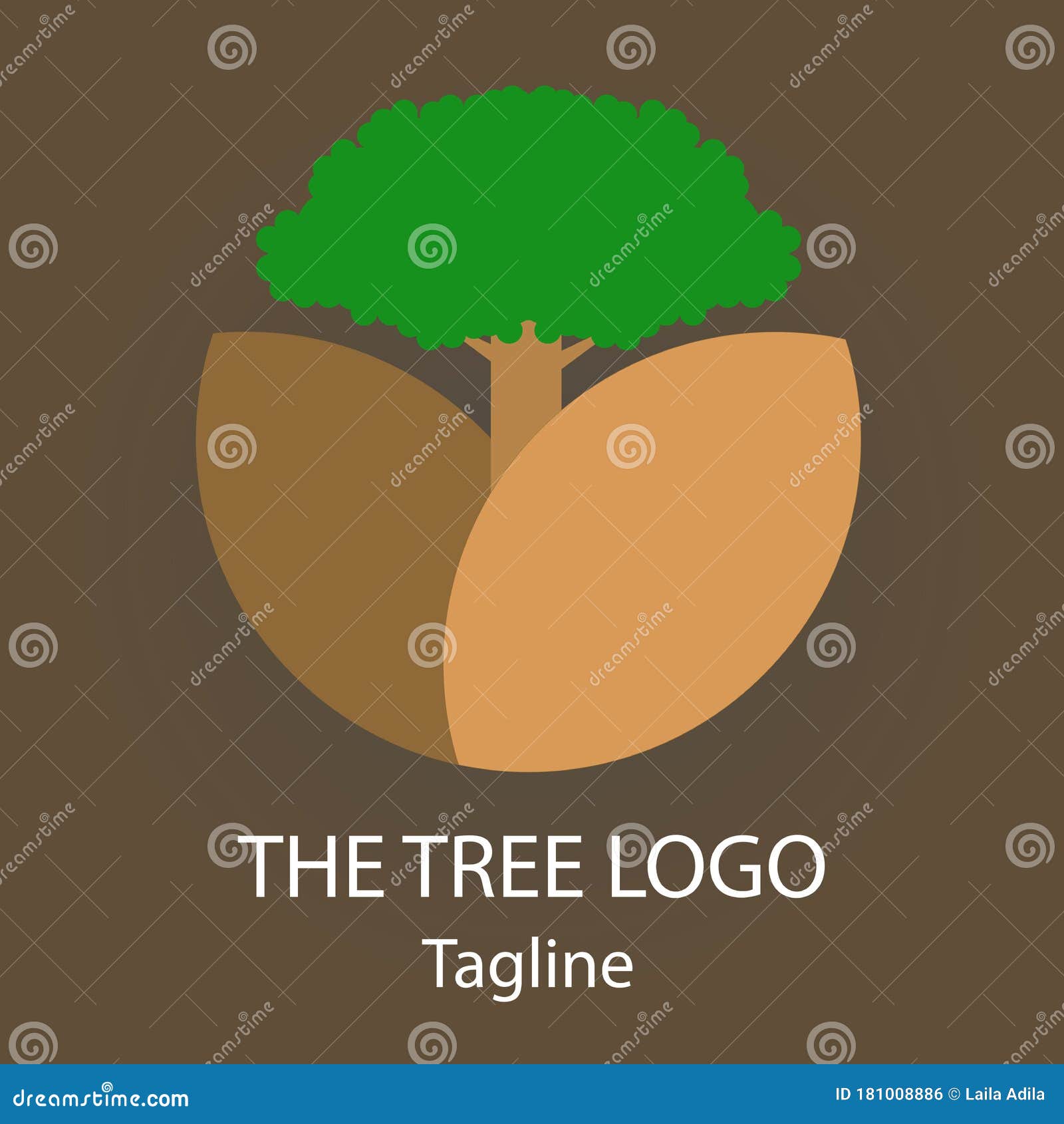 Tree and land logos stock vector. Illustration of logo - 181008886
