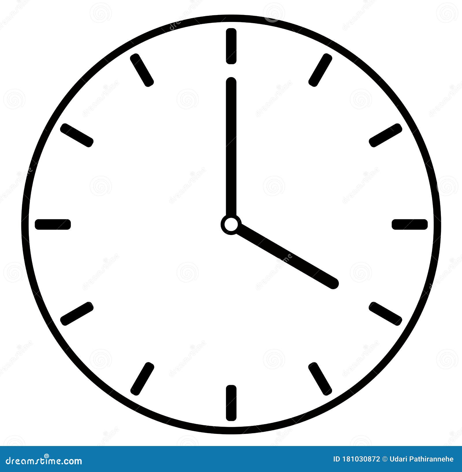 Clock Face Sign. Black Icon On White Popart Splash At Green Background ...