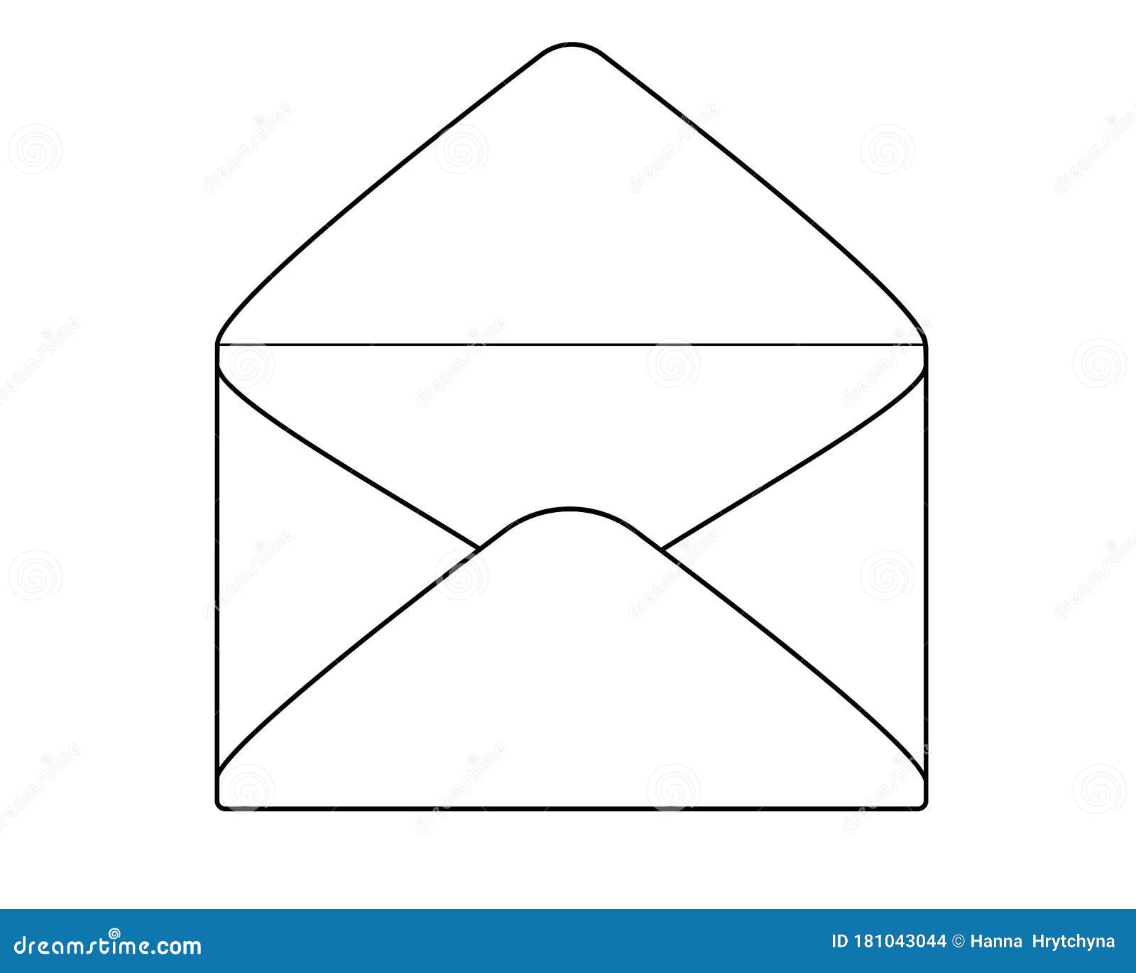 Envelope Coloring Page Stock Image | CartoonDealer.com #52169137