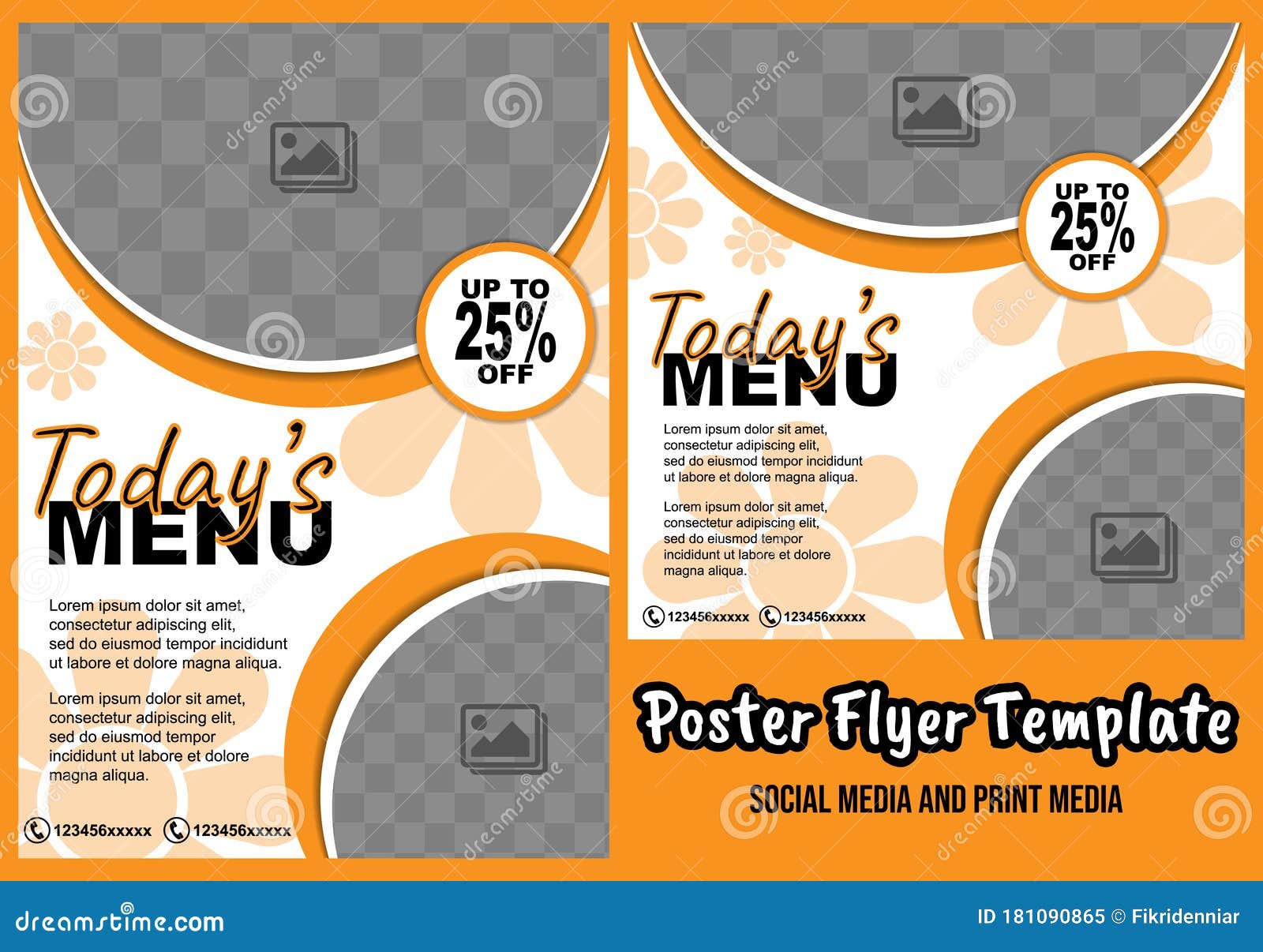 Discount Brochure Template, Benner Social Media Template Stock Vector ...