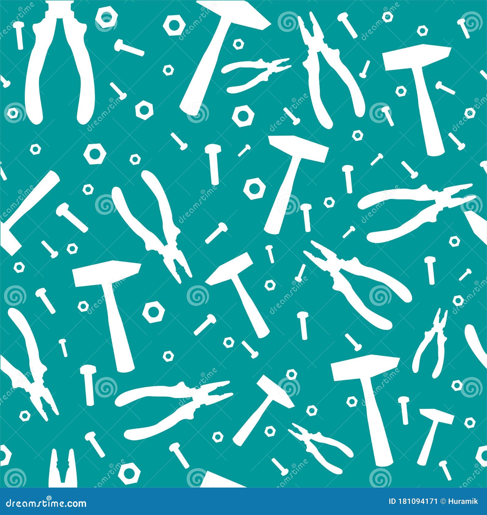 Pattern Building Tools White-blue Pattern Stock Vector - Illustration ...