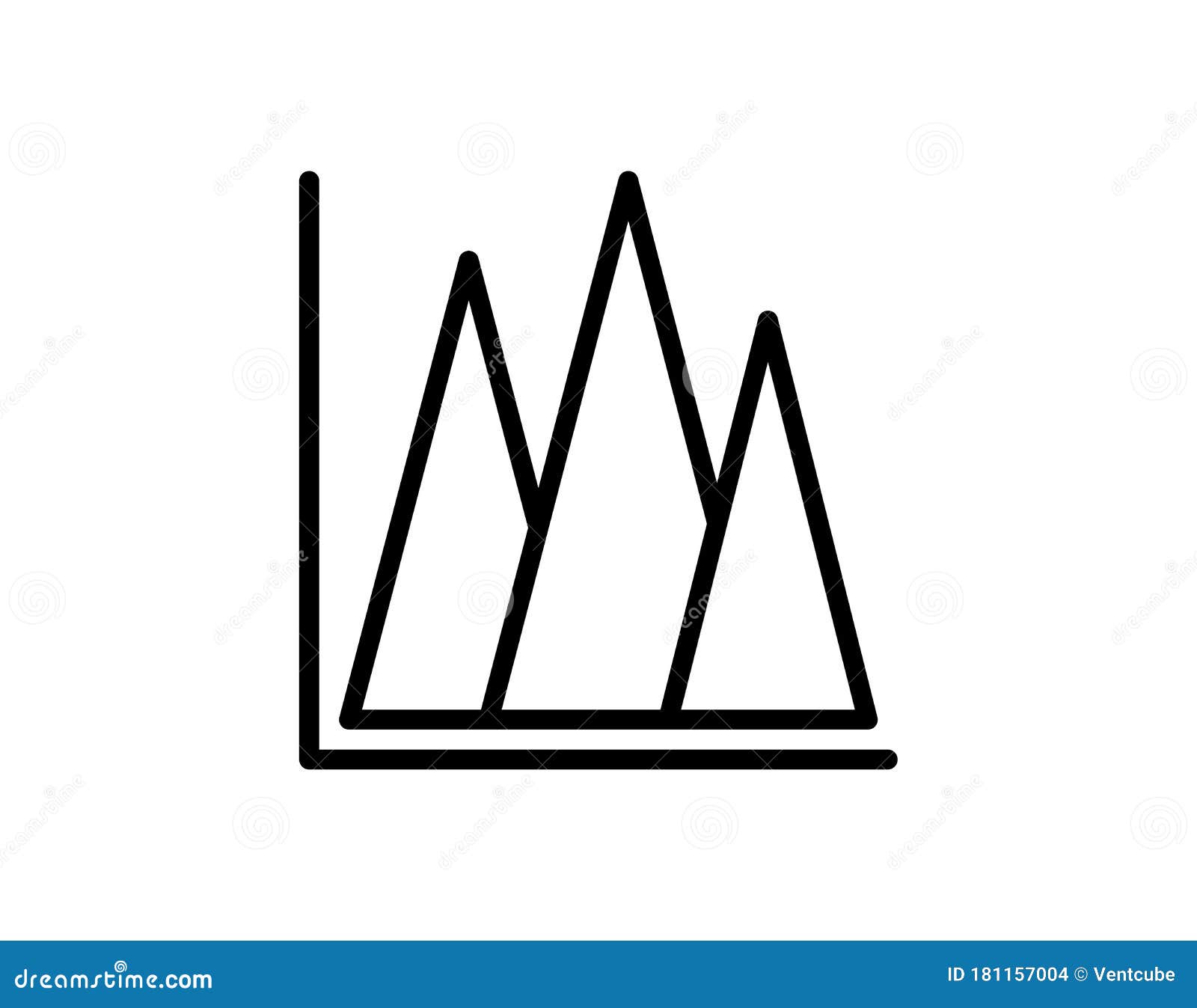 Pyramid Icon Vector. Line Business Pyramid Symbol. Trendy Finance Flat ...