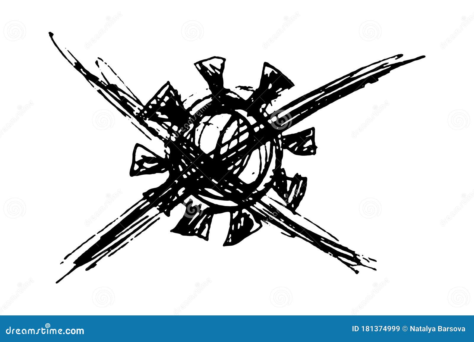 Hand-drawn Crossed-out Virus. Stock Vector - Illustration of bacteria ...