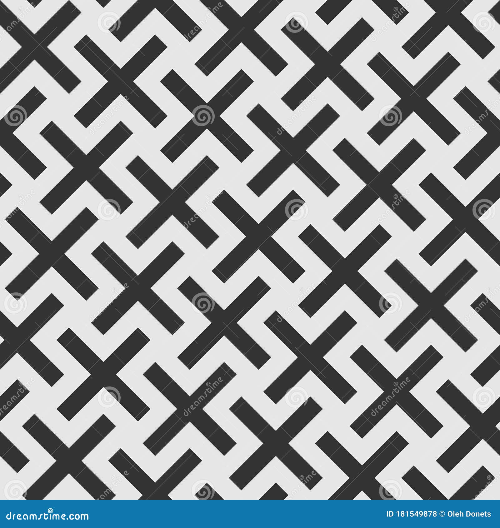 Geometric Seamless Pattern. Modern Crosses. Stock Vector - Illustration ...