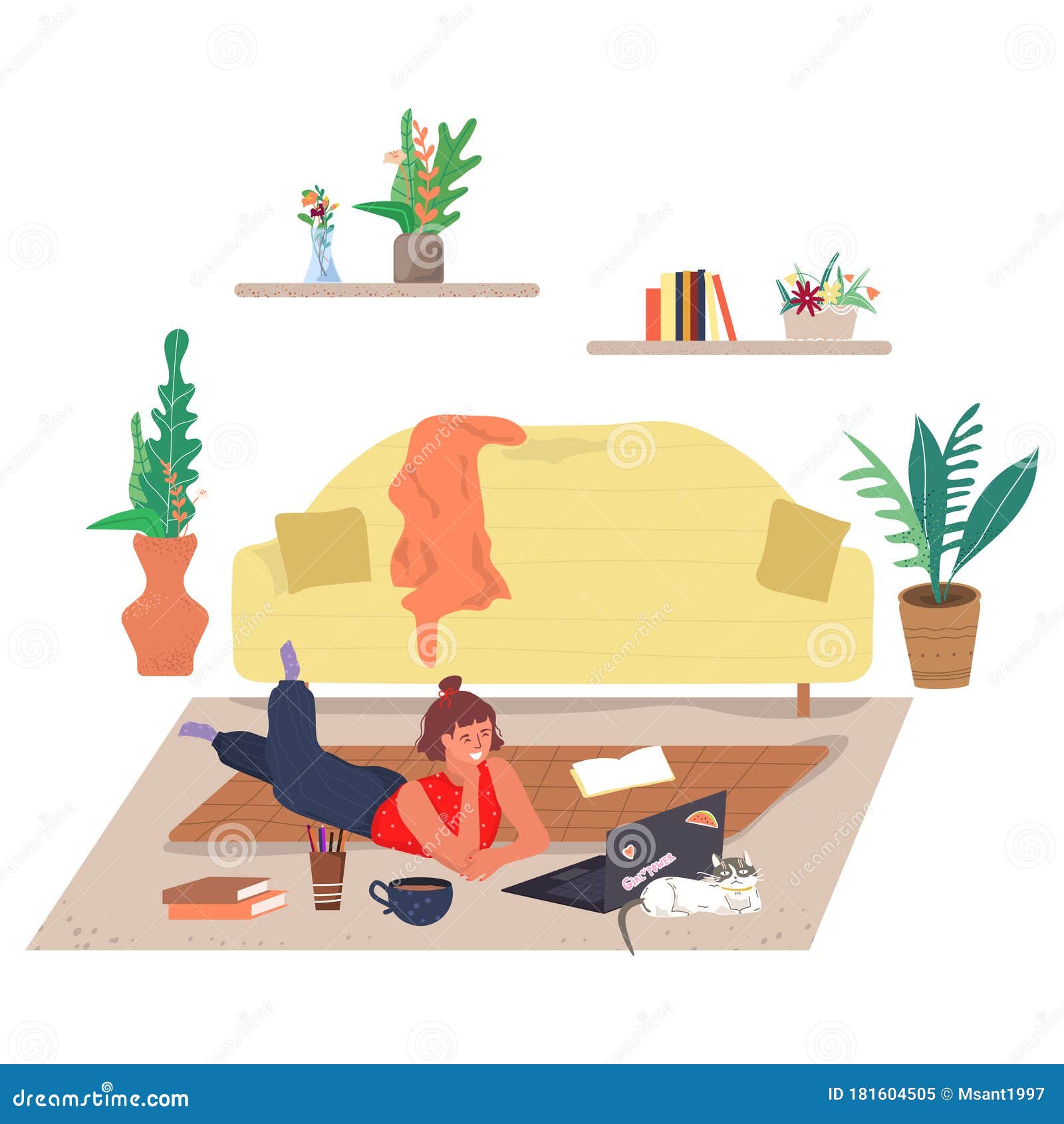 Teen Boy Using Foul Language And Swear Words Vector Illustration ...