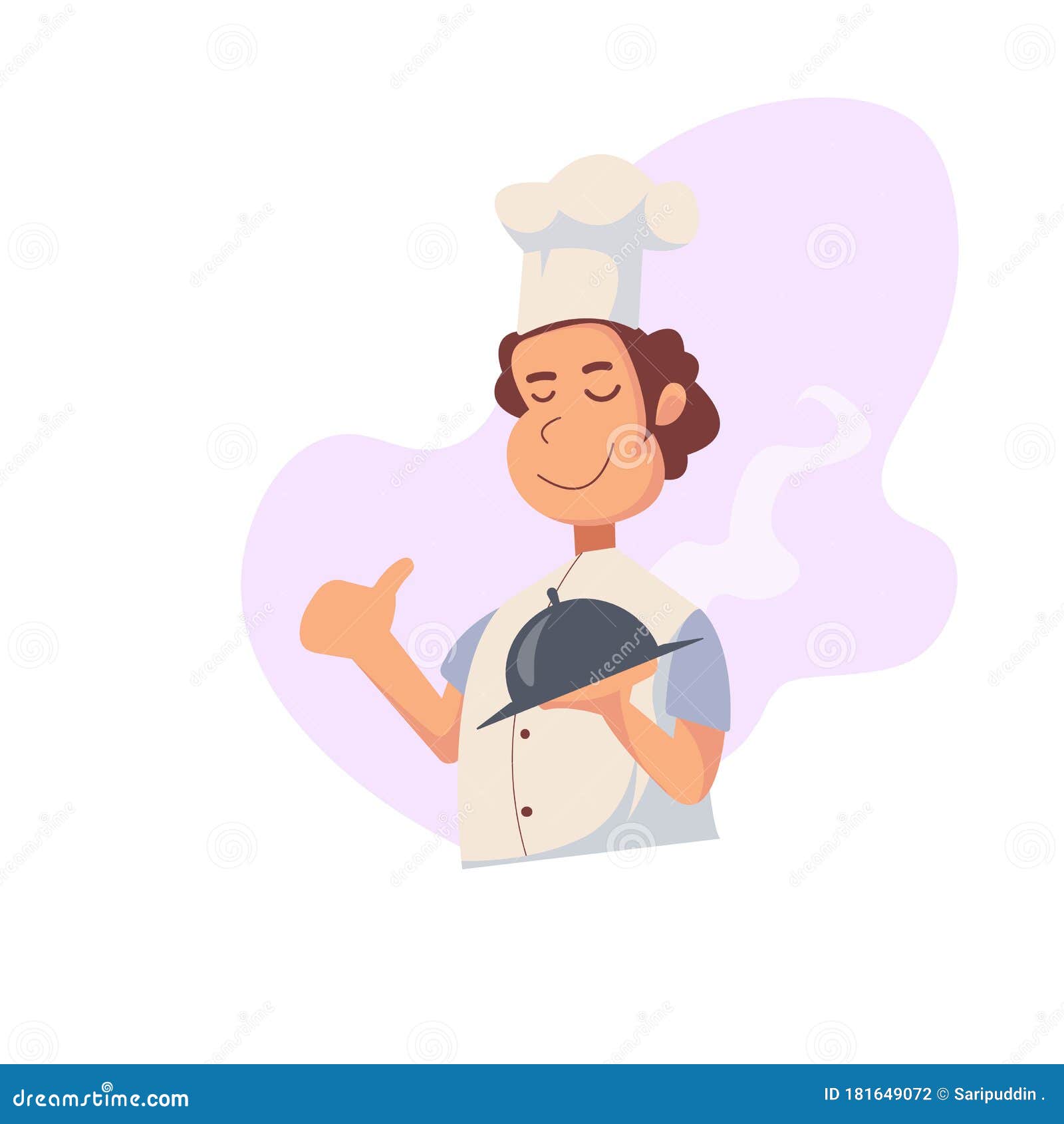 Cartoon Cook Chef Illustration, Restaurant Cook Chef Hat and Cook ...