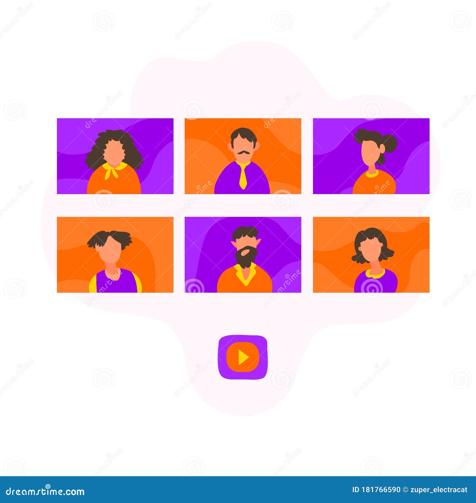 WebPeople Avatars. Conference Video Call. Working from Home. Online ...