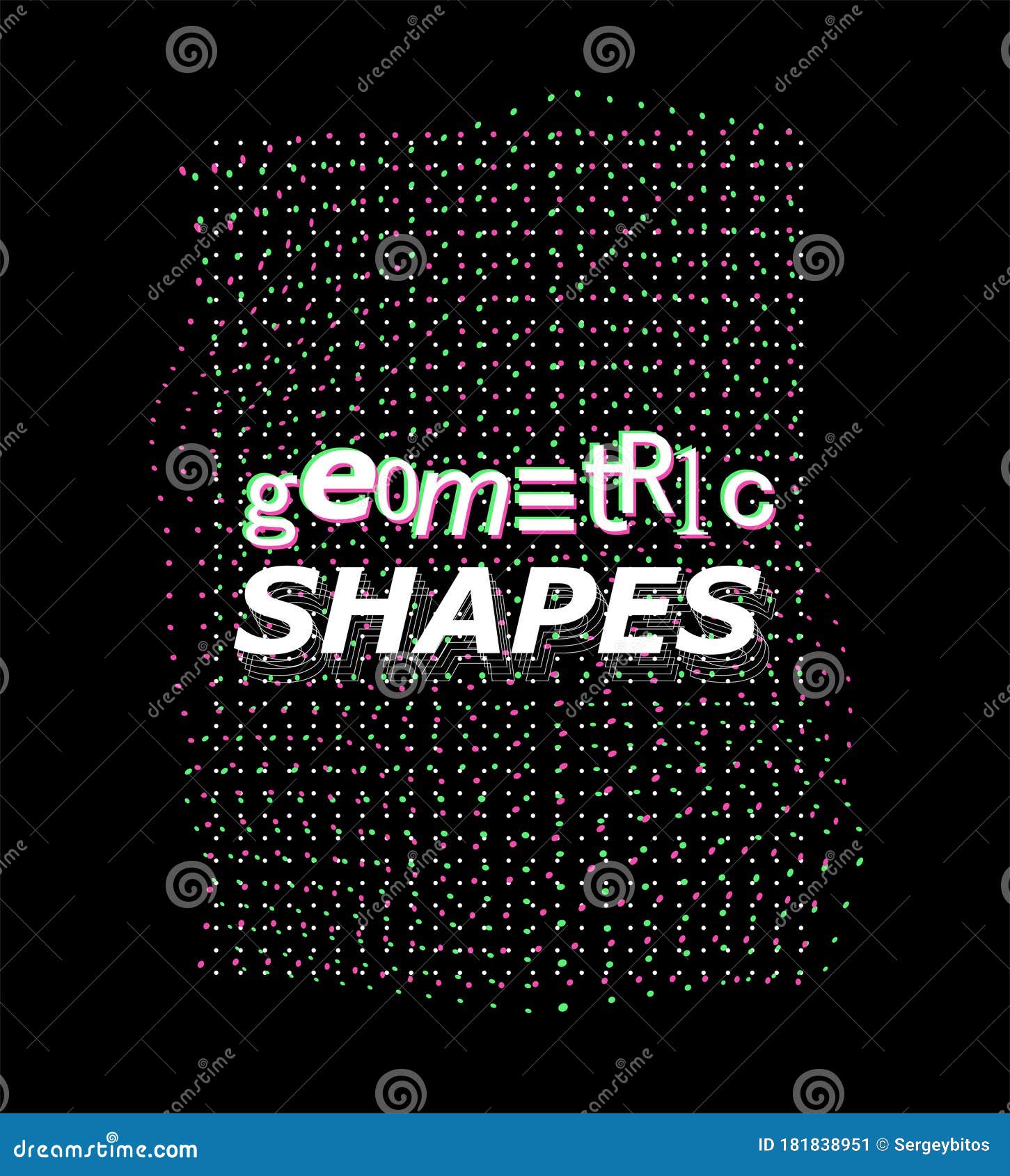 Synthwave digital shape stock vector. Illustration of computer - 181838951