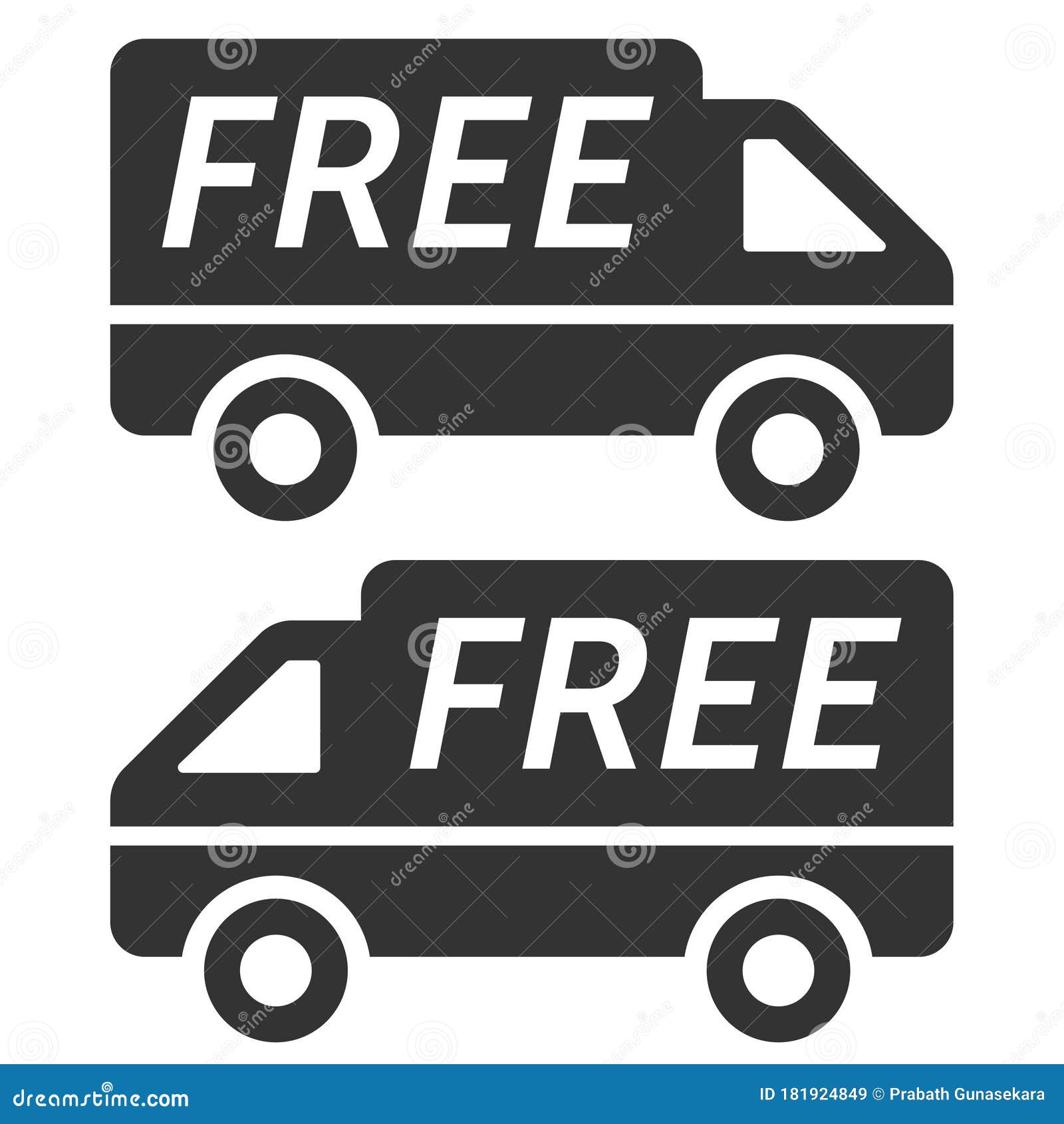 Black Shade and White Free Shipping Logo Stock Vector - Illustration of ...