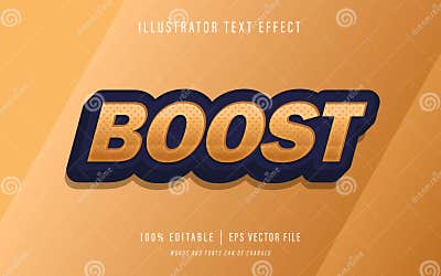 Boost Text Effect - Editable Text Effect Stock Vector - Illustration of ...