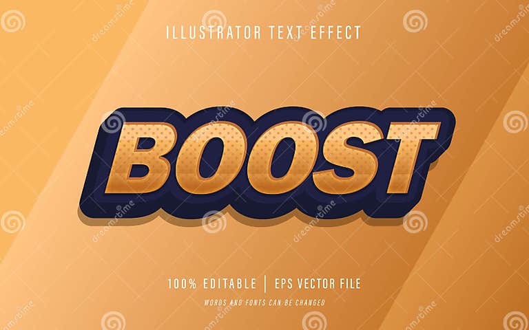 Boost Text Effect - Editable Text Effect Stock Vector - Illustration of ...