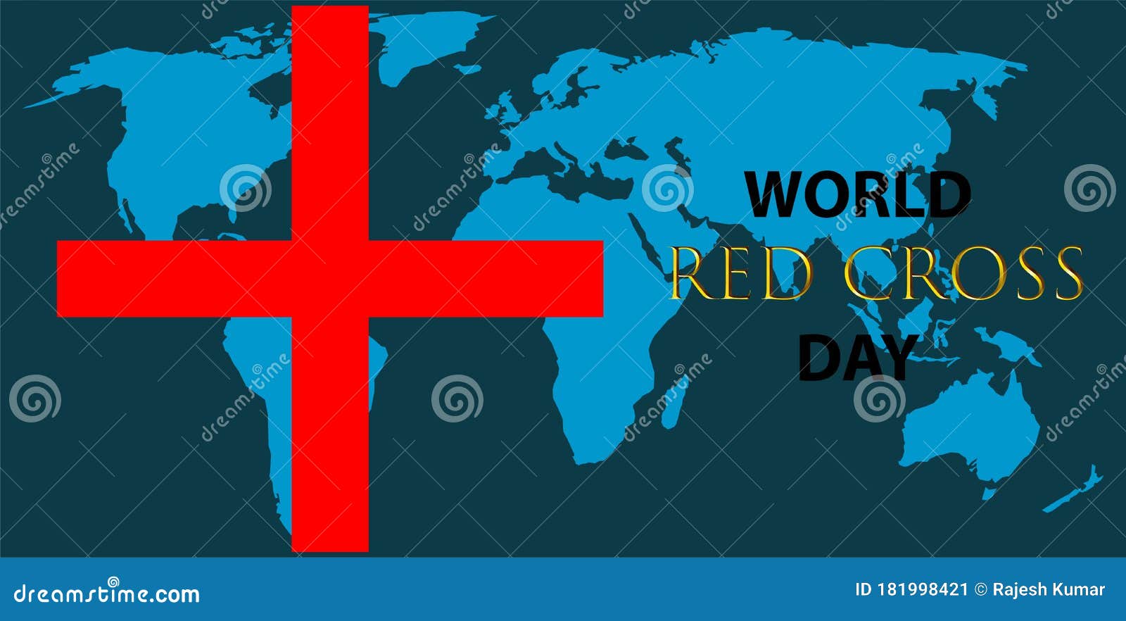 World Red Cross Day with World Map. Holiday. Editorial Photo ...