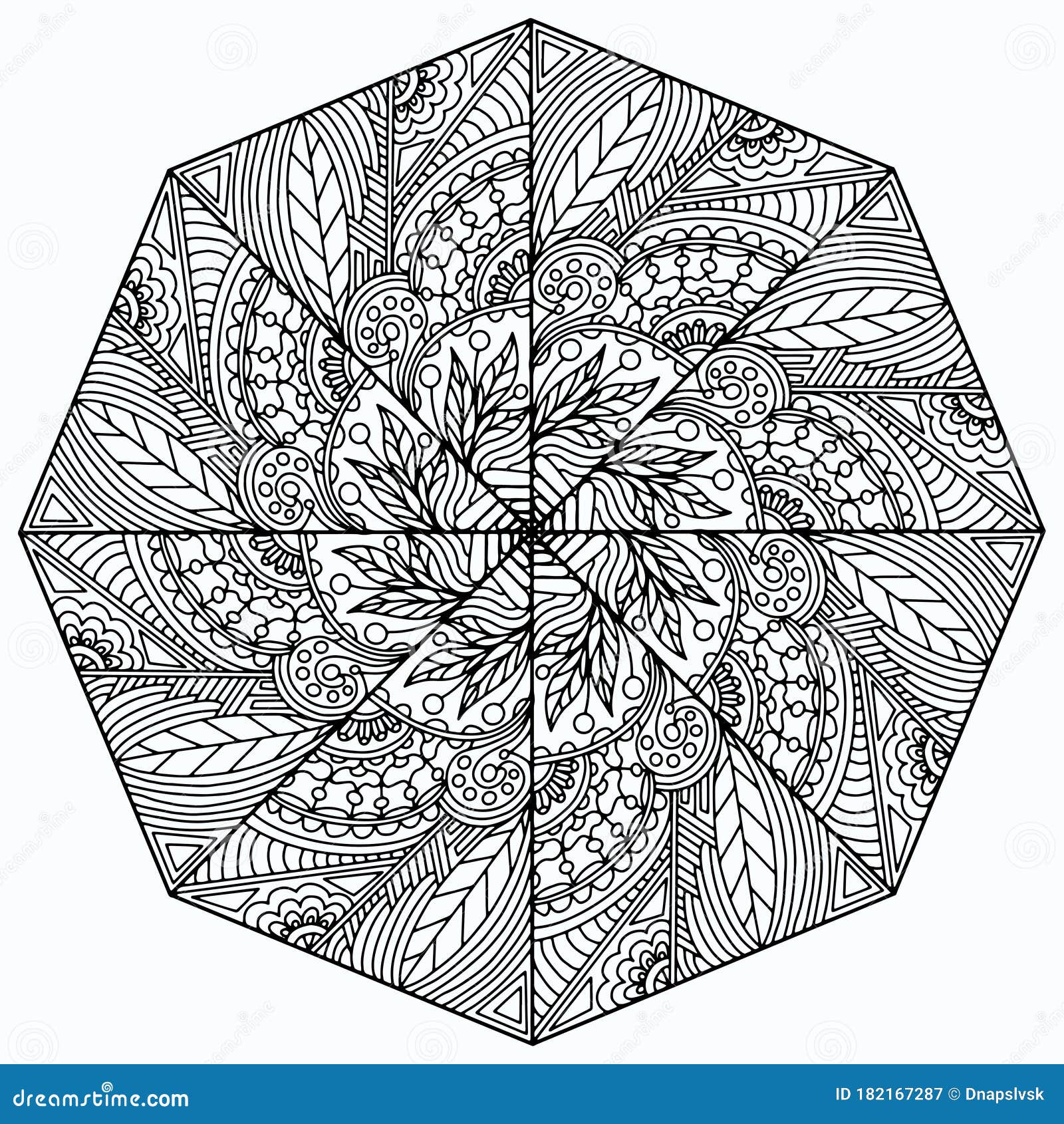 Octagon Shaped Radar Chart, Kiviat Diagram Or Spider Graph Template ...