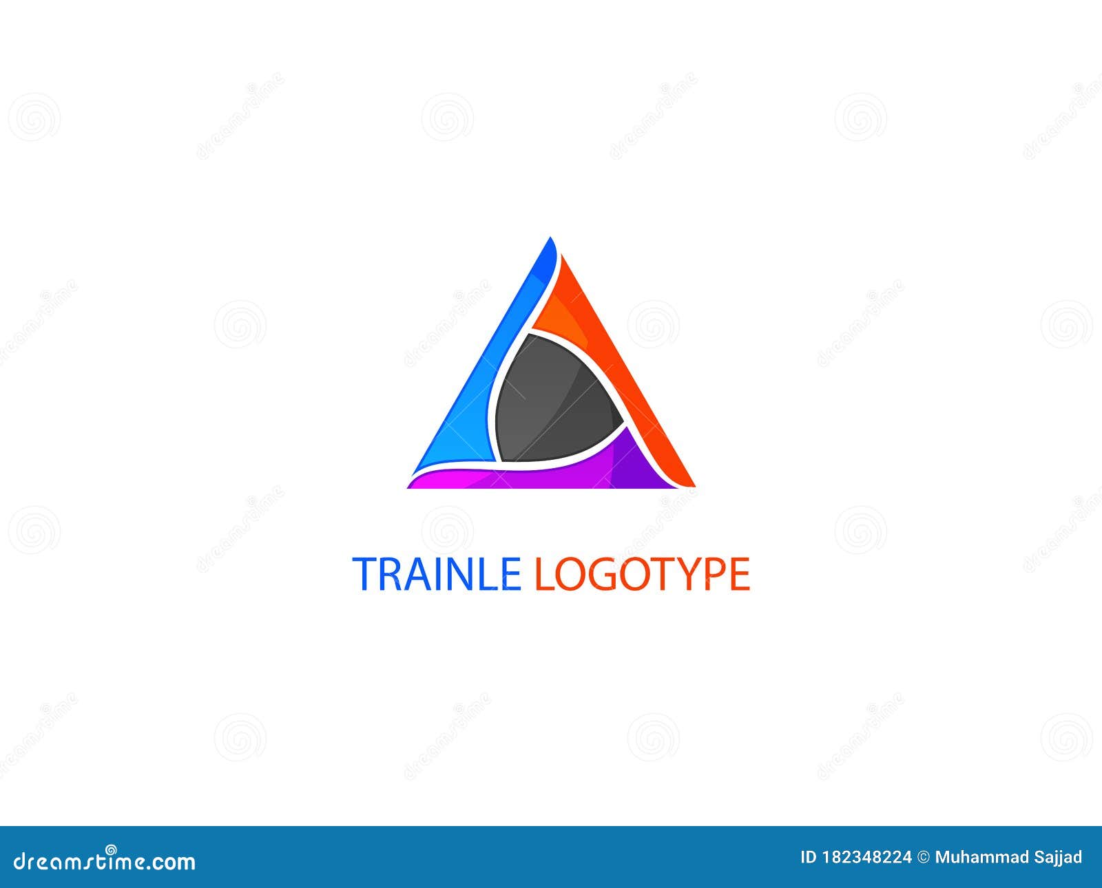Abstract Triangle Logo Design Vector Template Three Corner Stock Vector ...