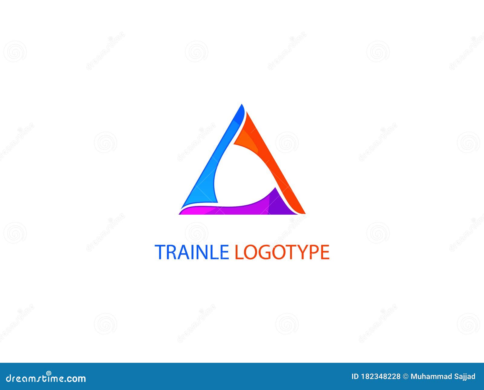 Abstract Triangle Logo Design Vector Template Three Corner Stock Vector ...