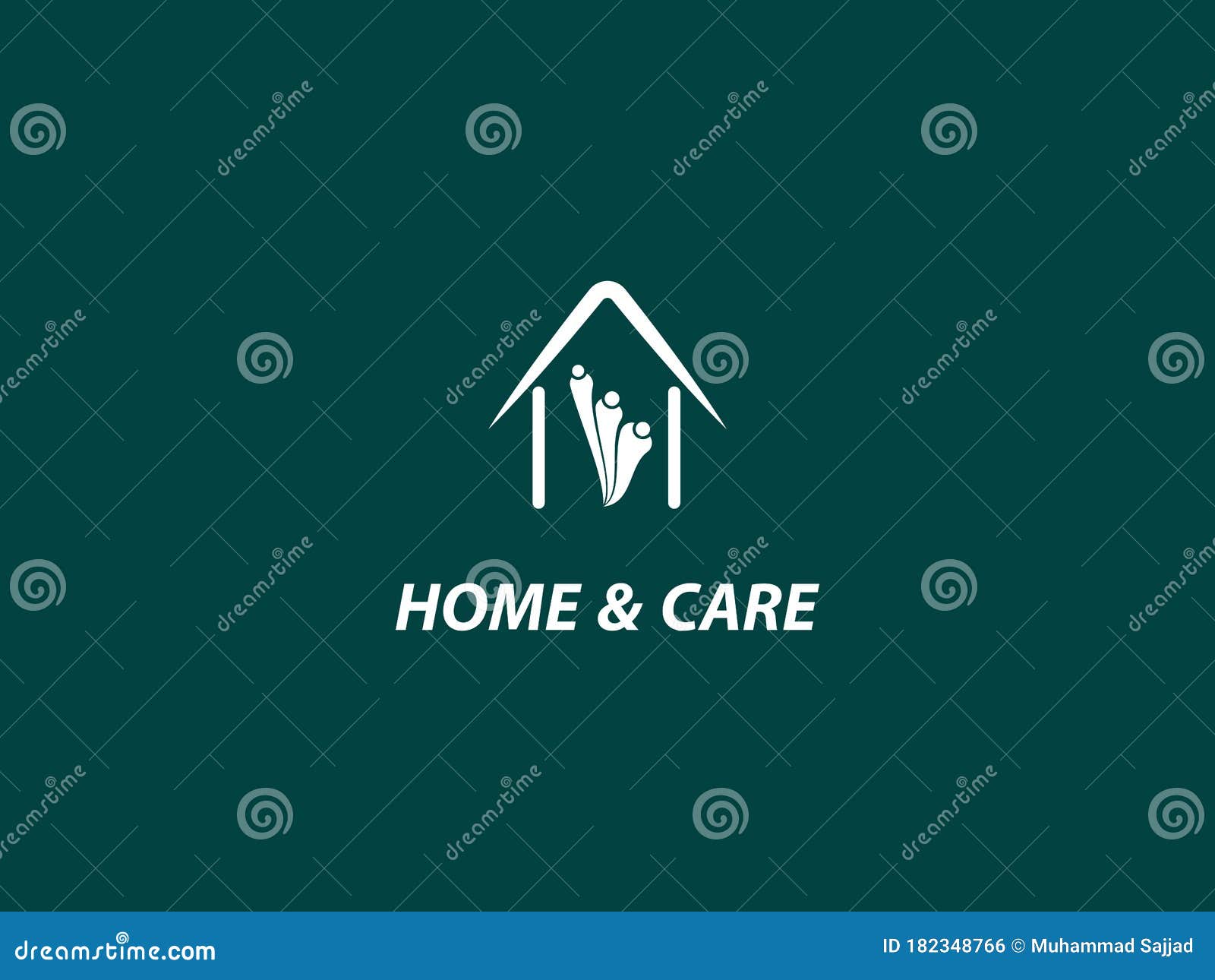 Home Care Logo Icon - Flat House Caring Logo Template Stock Vector ...