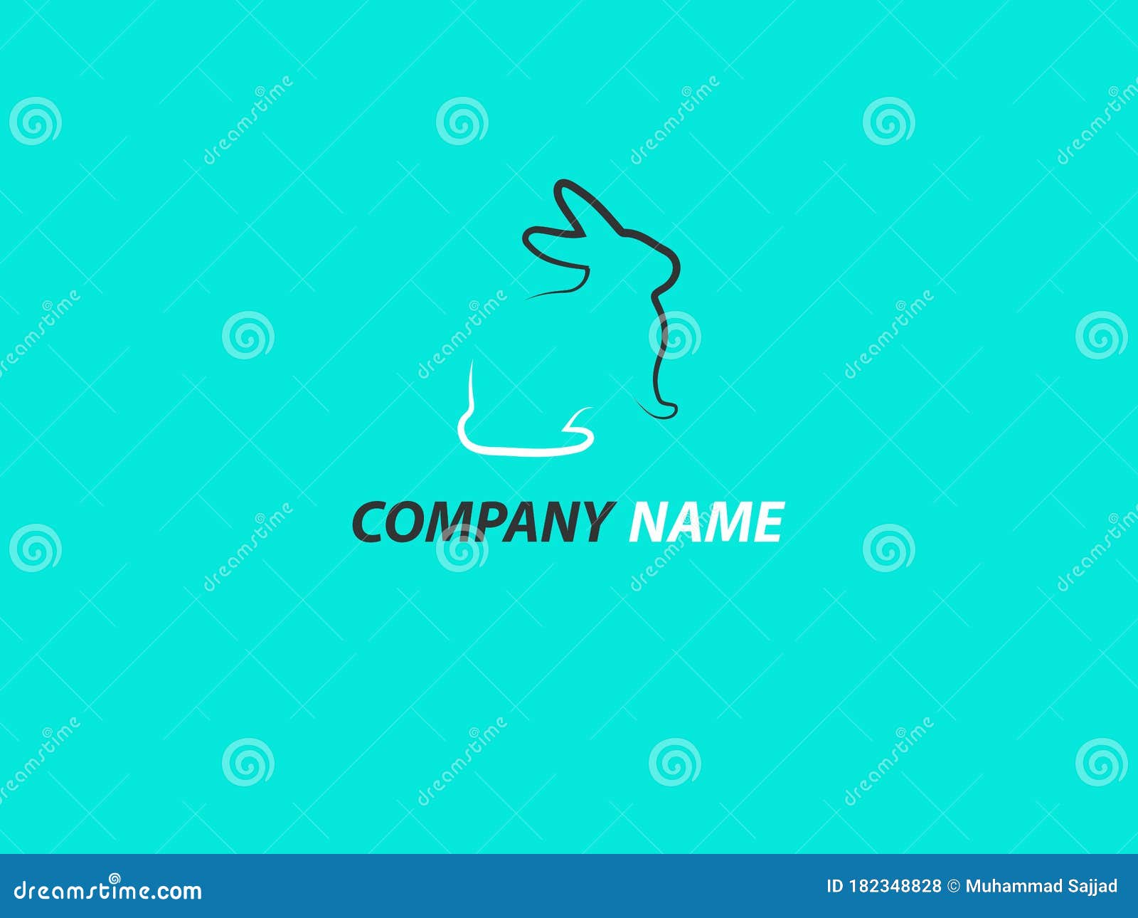 Creative Rabbit Logo Template Design - Cute Rabbit Pet Animal Logotype ...