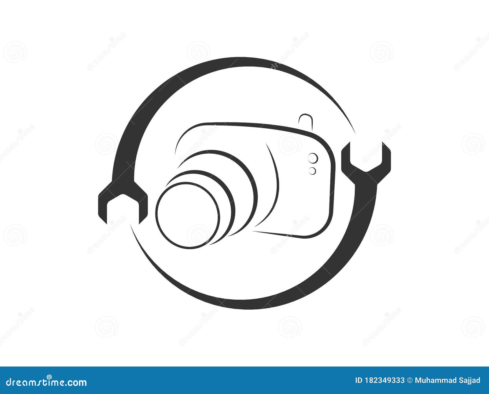 Vector Camera Repairing Center Logo Template - Camera Mechanic Icon ...