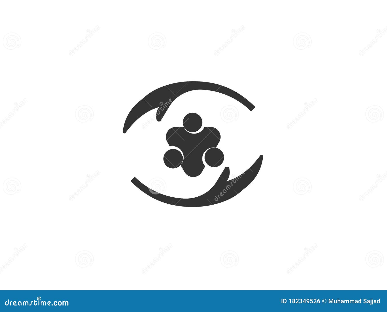 Vector Illustration of Customer Team Care Icon - Customer Caring Logo ...