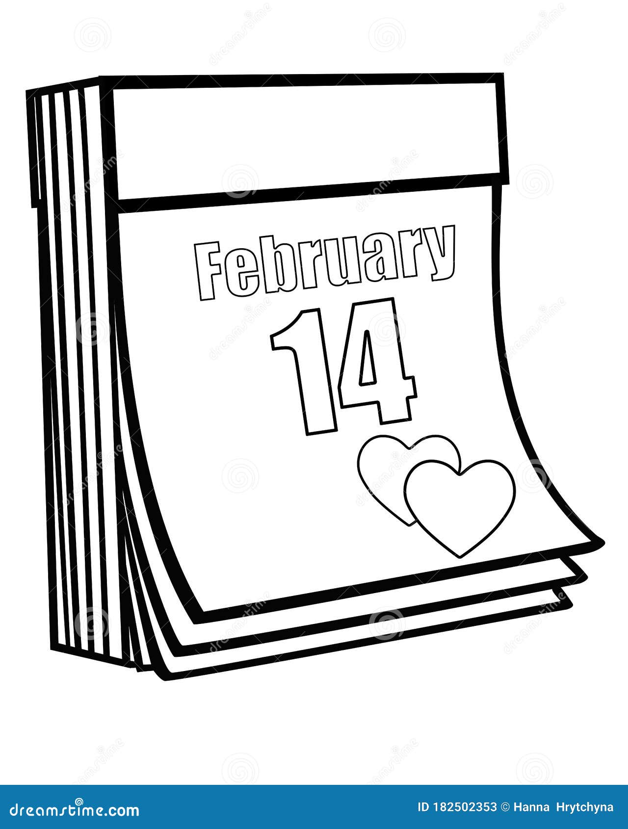 February Calendar Coloring Pages