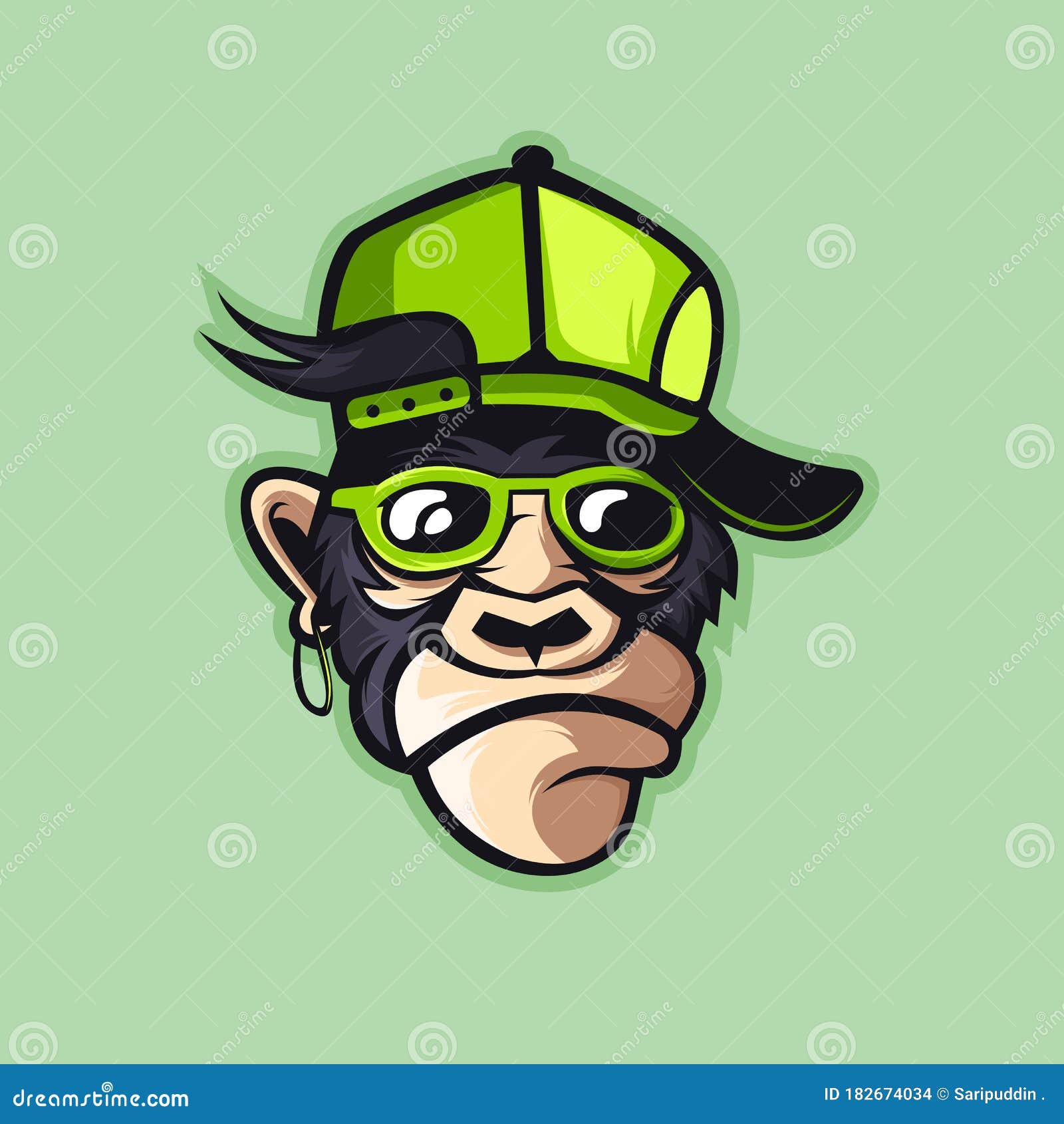 Monkey Mascot Logo Design Vector With Modern Illustration Concept Style ...