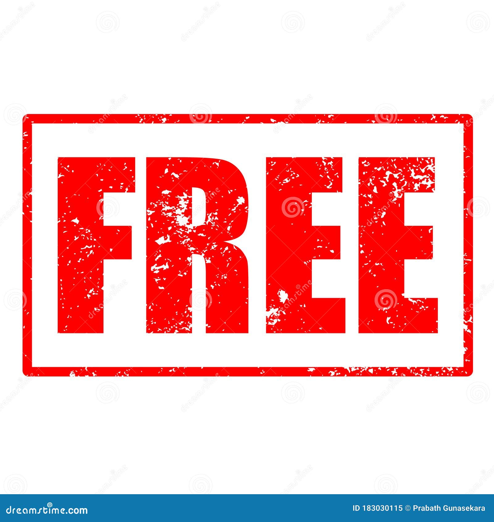 Red and White Free Stamp Icon Logo Stock Vector - Illustration of ...