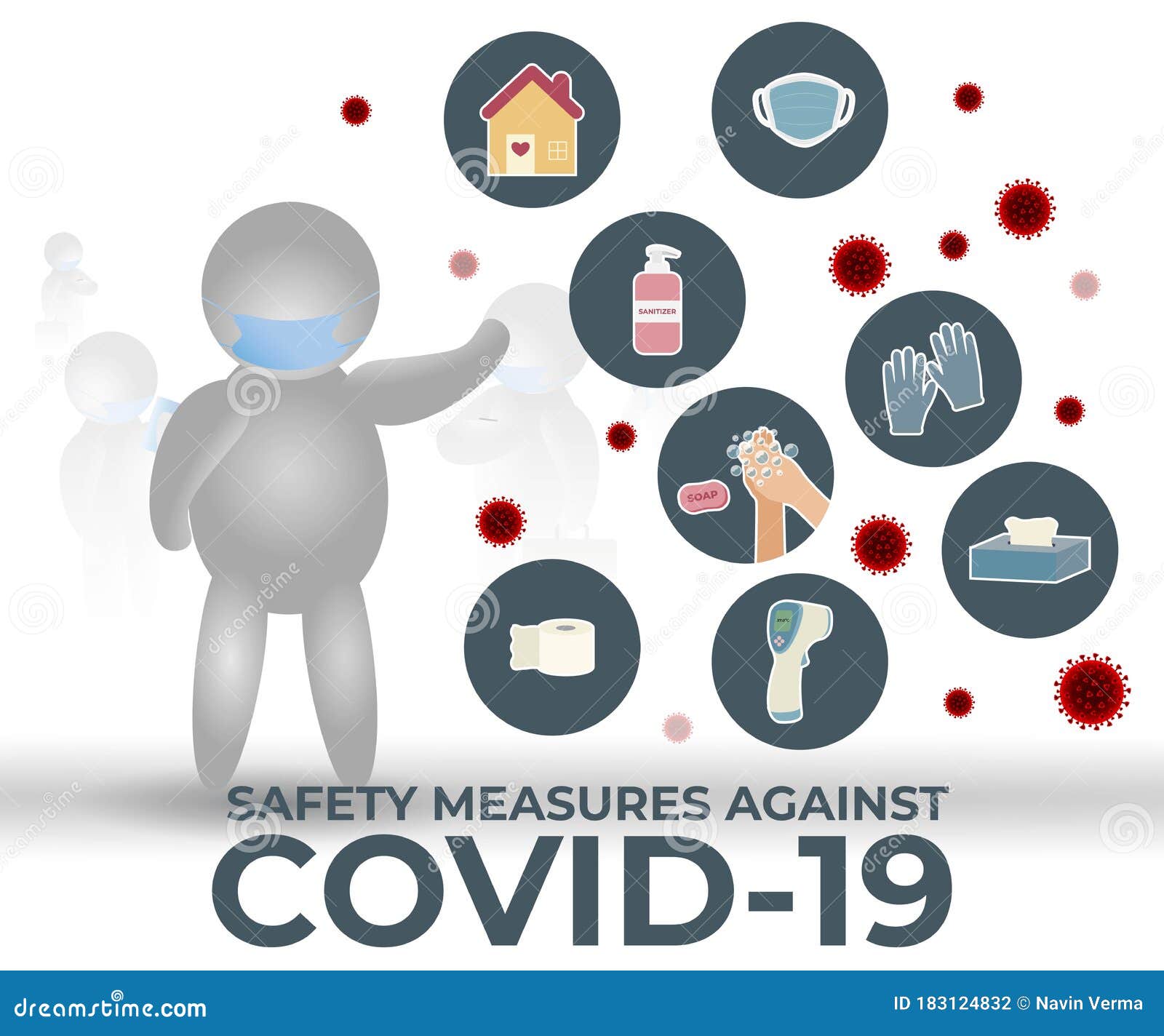Vector Illustration of the Preventive Measures from the Coronavirus ...