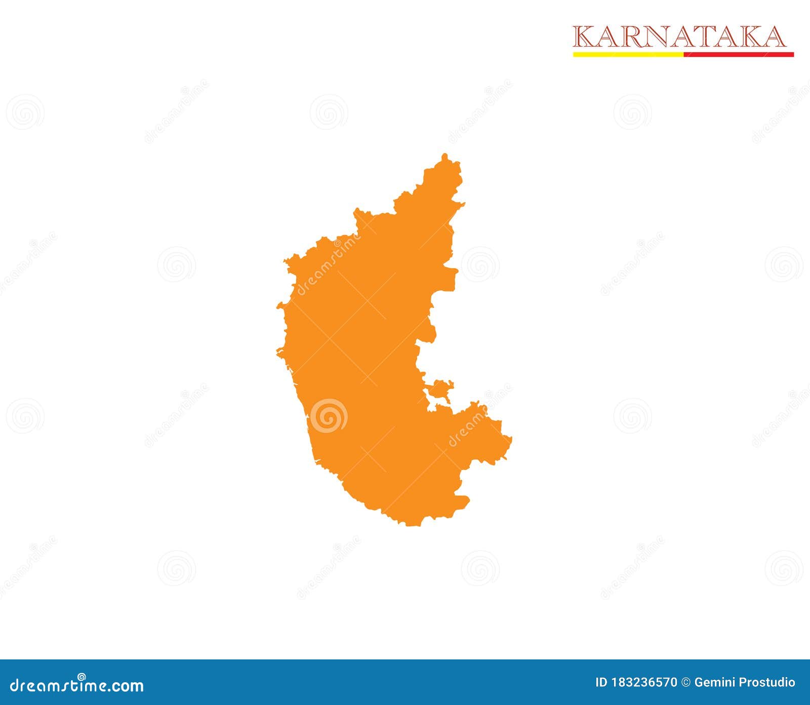 Map of Karnataka Vector Illustration Silhouette Design Isolated on ...