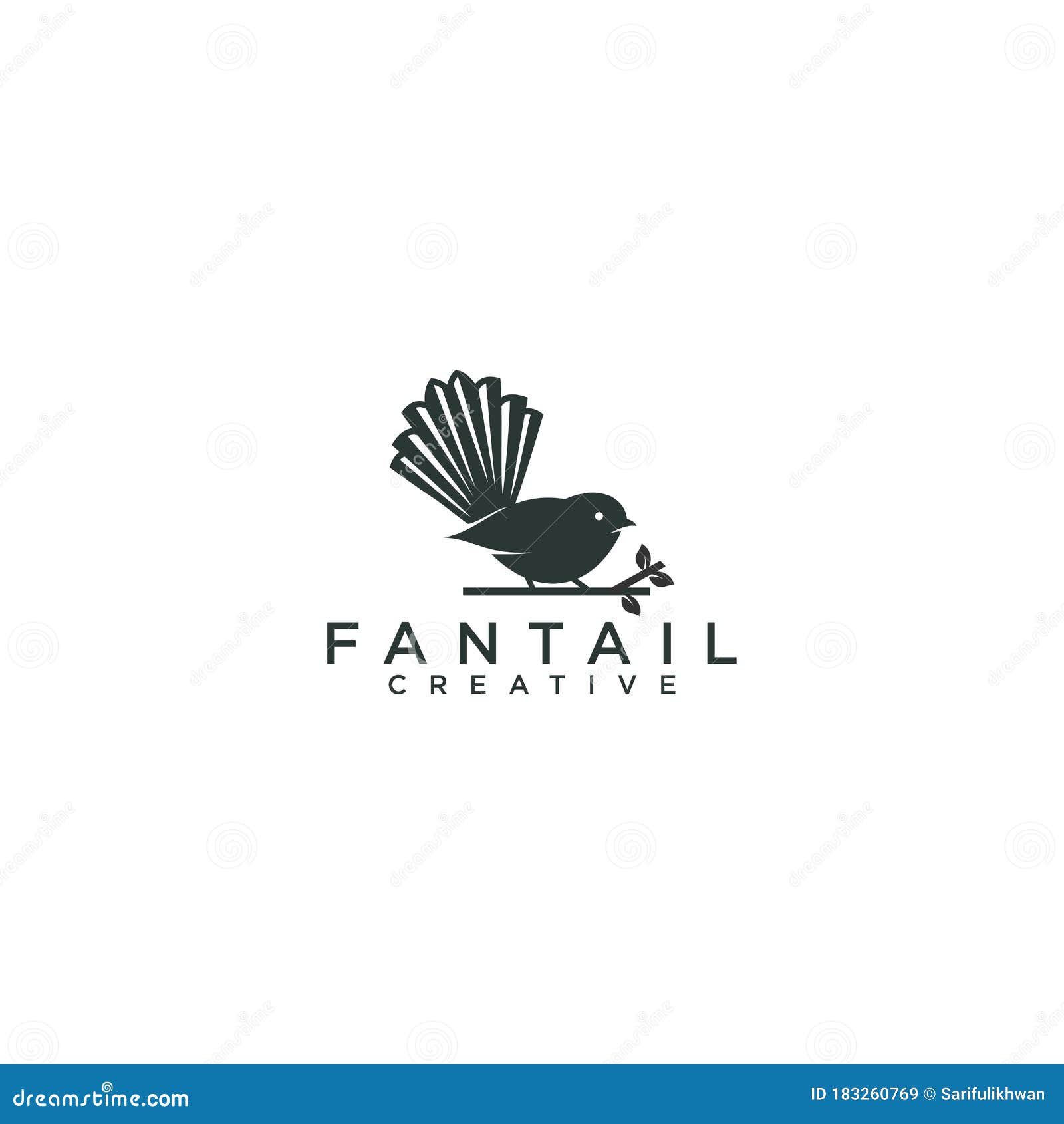 Fantail Silhouette Logo Design Vector Royalty-Free Stock Photo ...