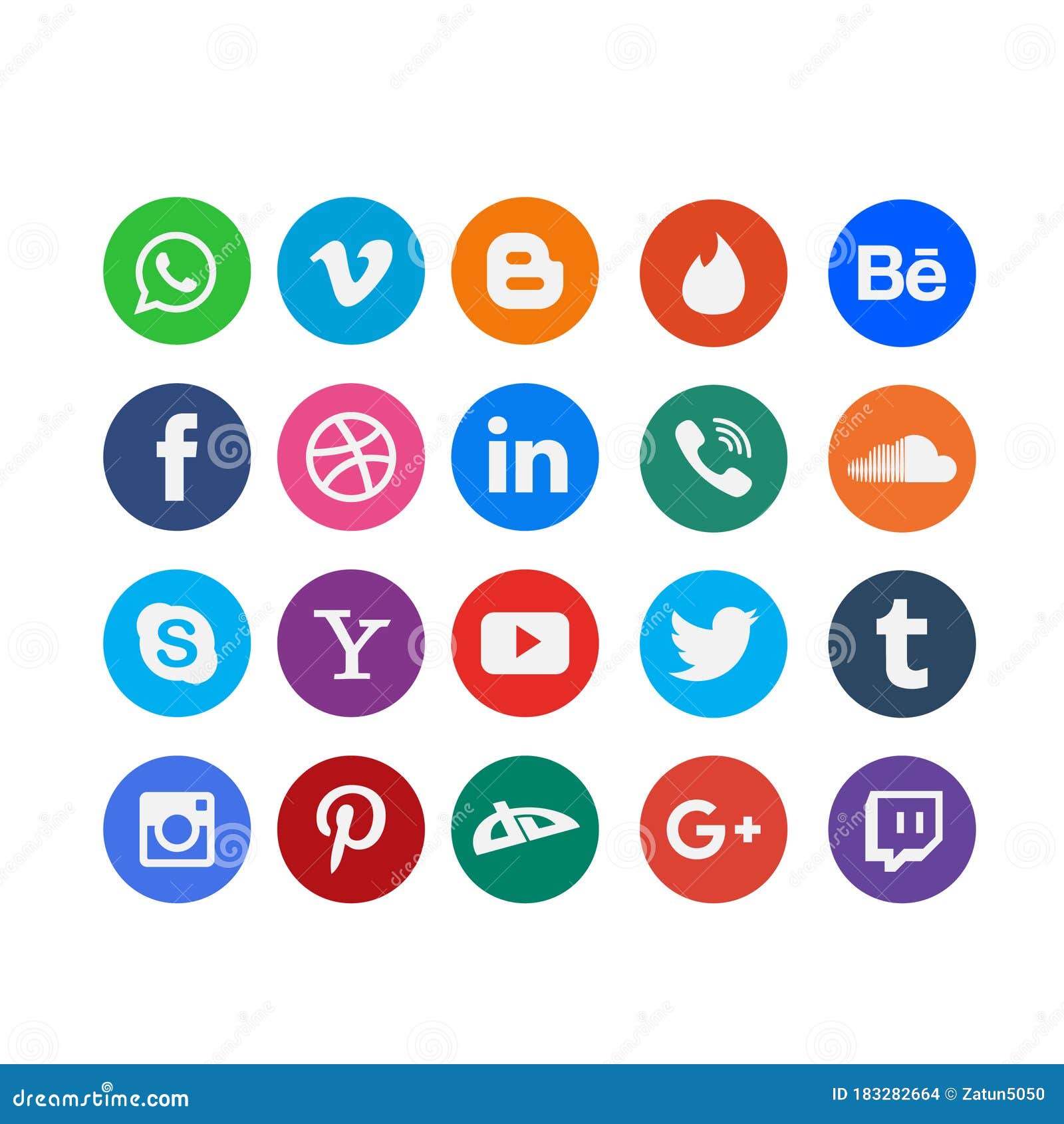 Social Media Vector Icons for Website Mobile Editorial Stock Image ...