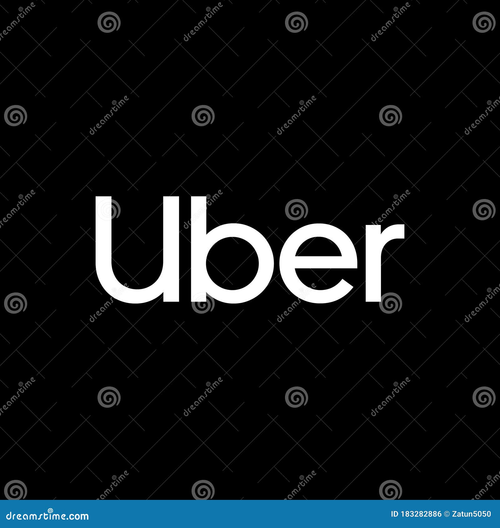 Uber New Vector Logo on Black Background Editorial Photo - Illustration ...