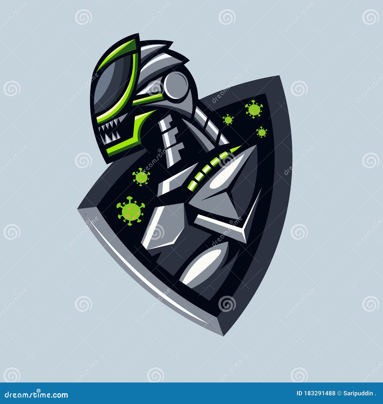 Illustration Vector Graphic of Virus Robot Stock Vector - Illustration ...