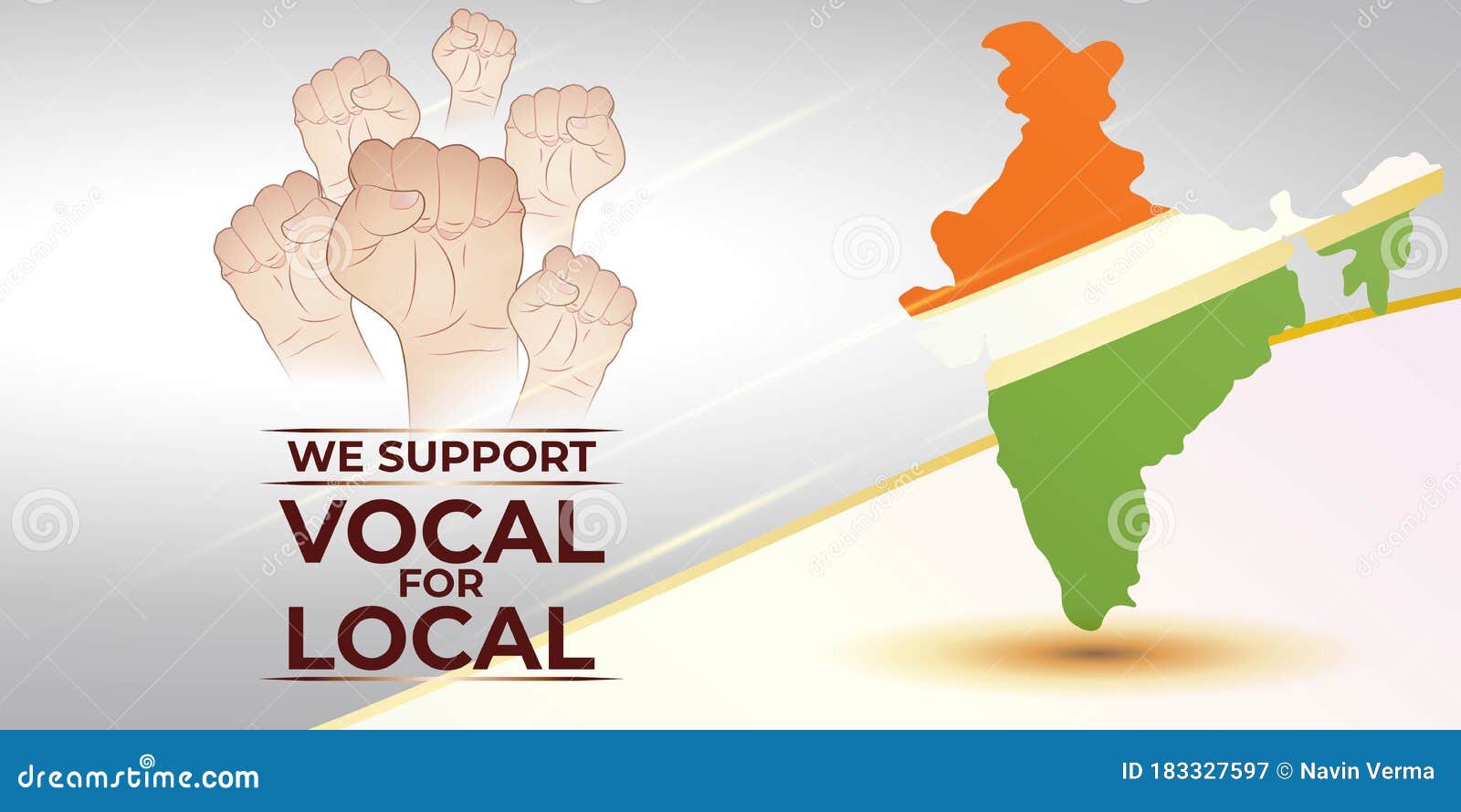 VECTOR ILLUSTRATION for `VOCAL for LOCAL`. Stock Vector - Illustration ...