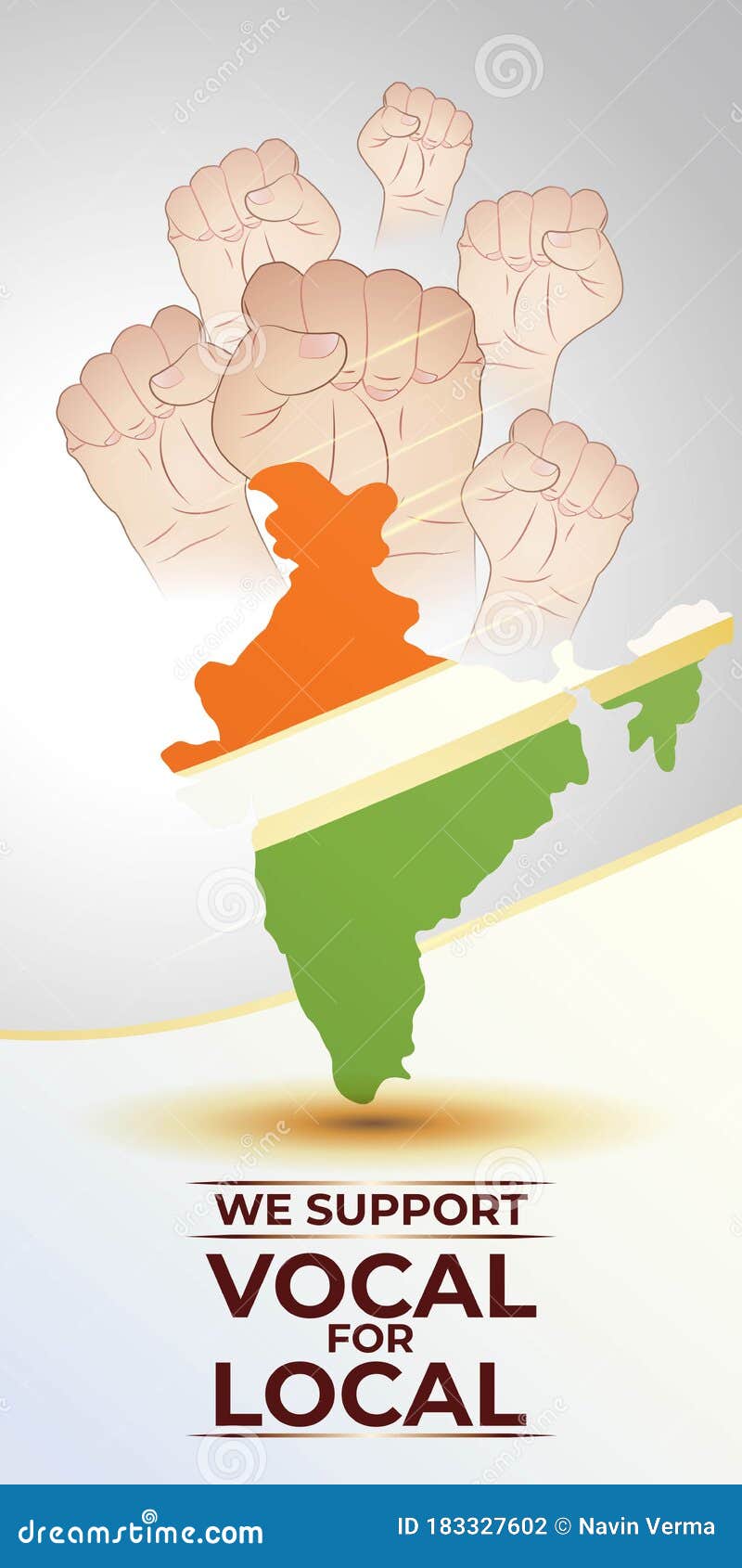 VECTOR ILLUSTRATION for `VOCAL for LOCAL`. Stock Vector - Illustration ...