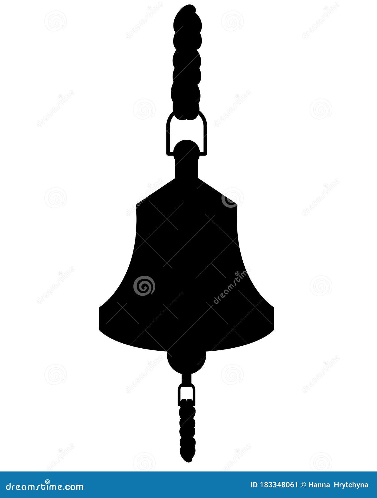 Ship Bell Silhouette - Vector Illustration for Logo or Sign. Ship Bell ...