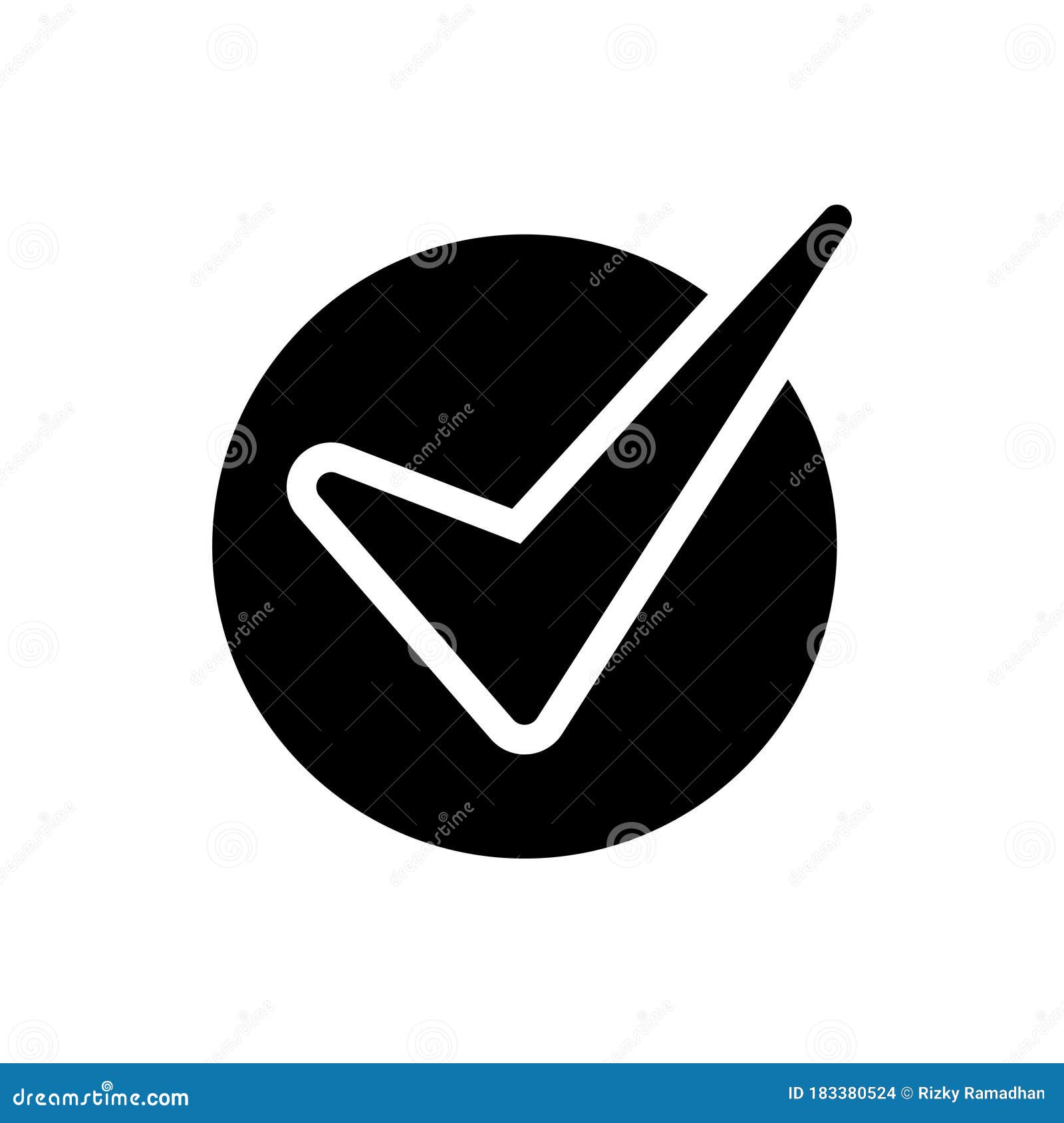 Tick Line Style Icon for Graphic Design, Website, UI Stock Vector ...