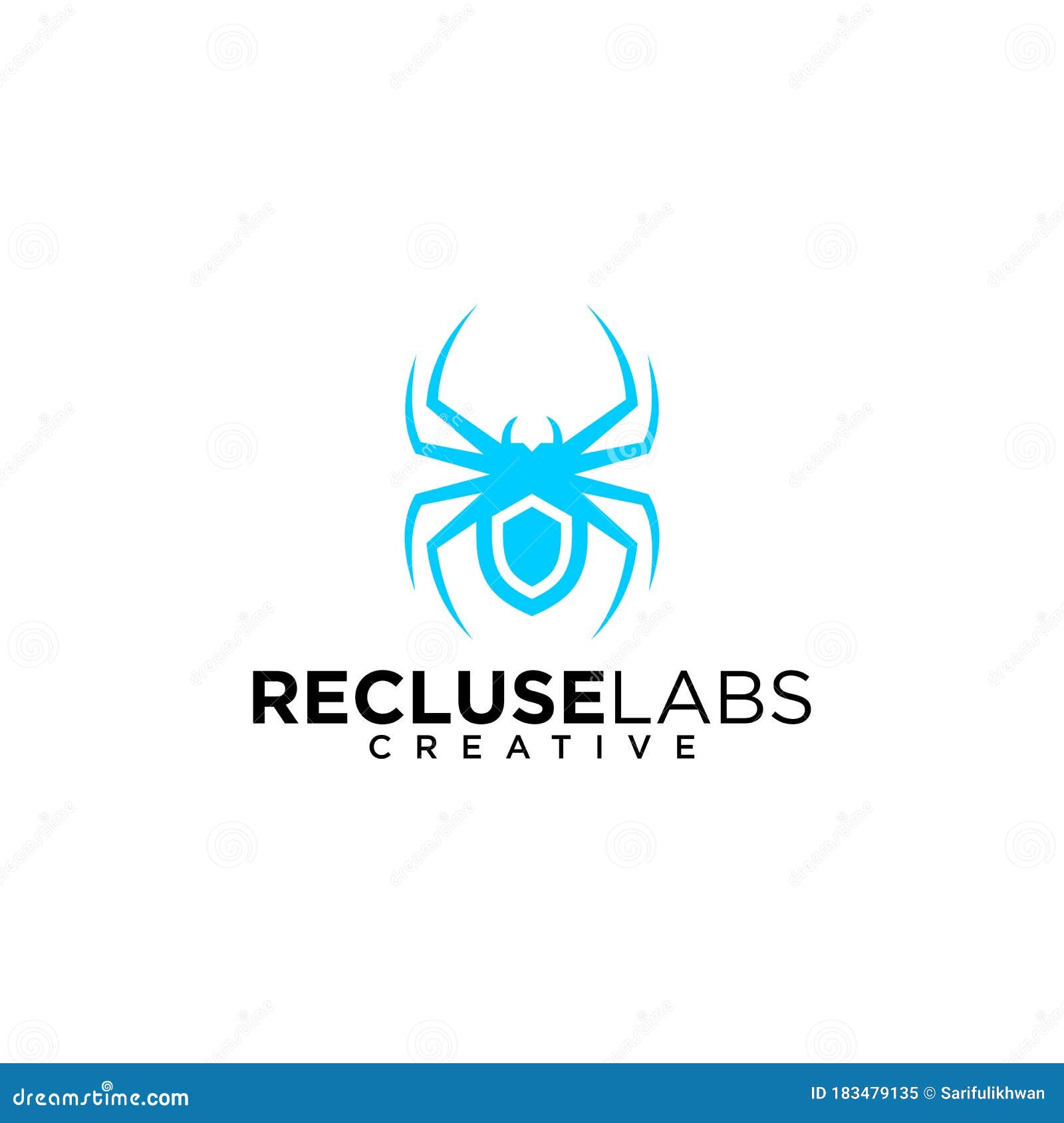 Recluse Security Technology Logo Design Stock Vector - Illustration of ...