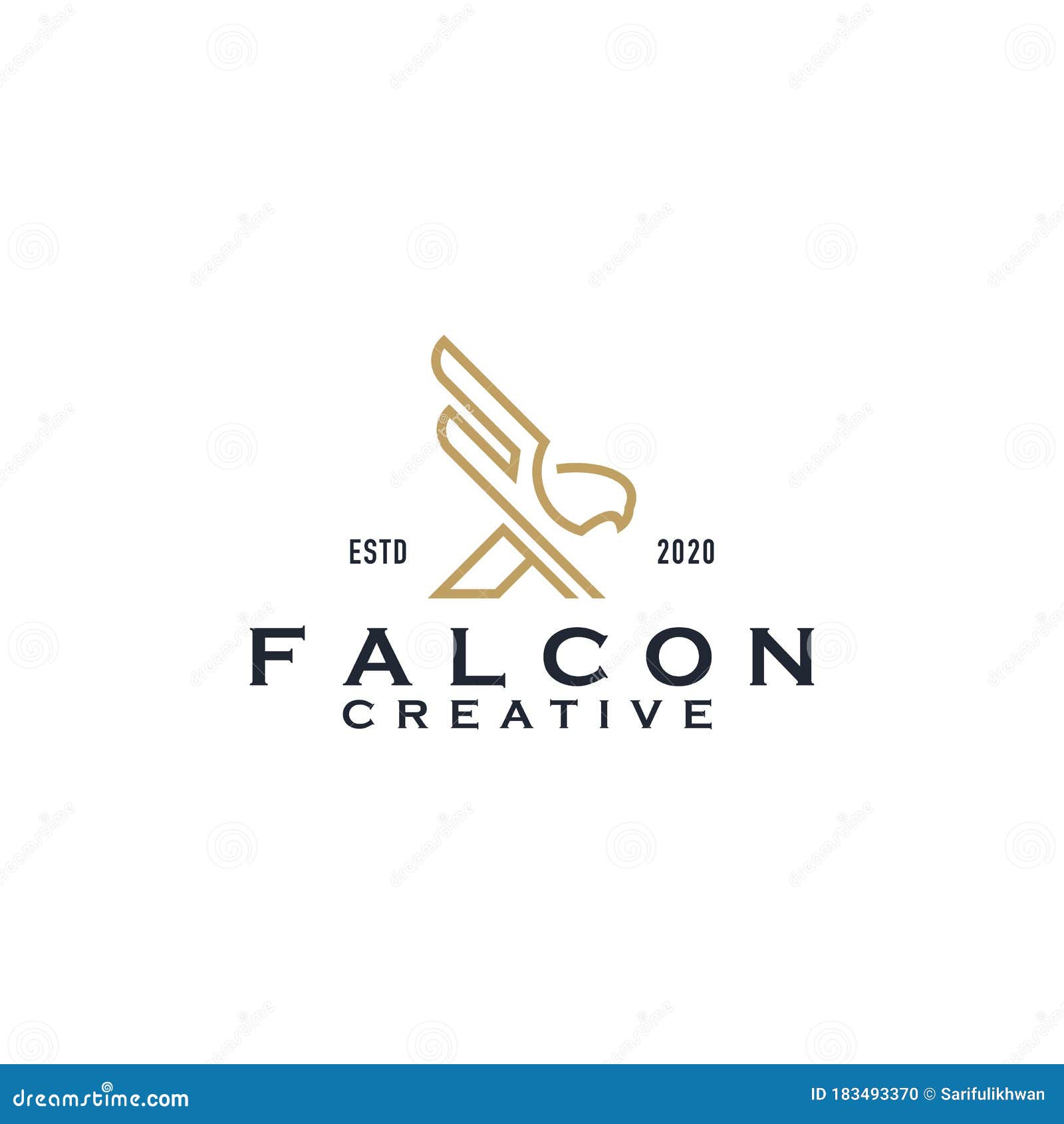 Falcon Home Logo Design Illustration Stock Vector - Illustration of ...