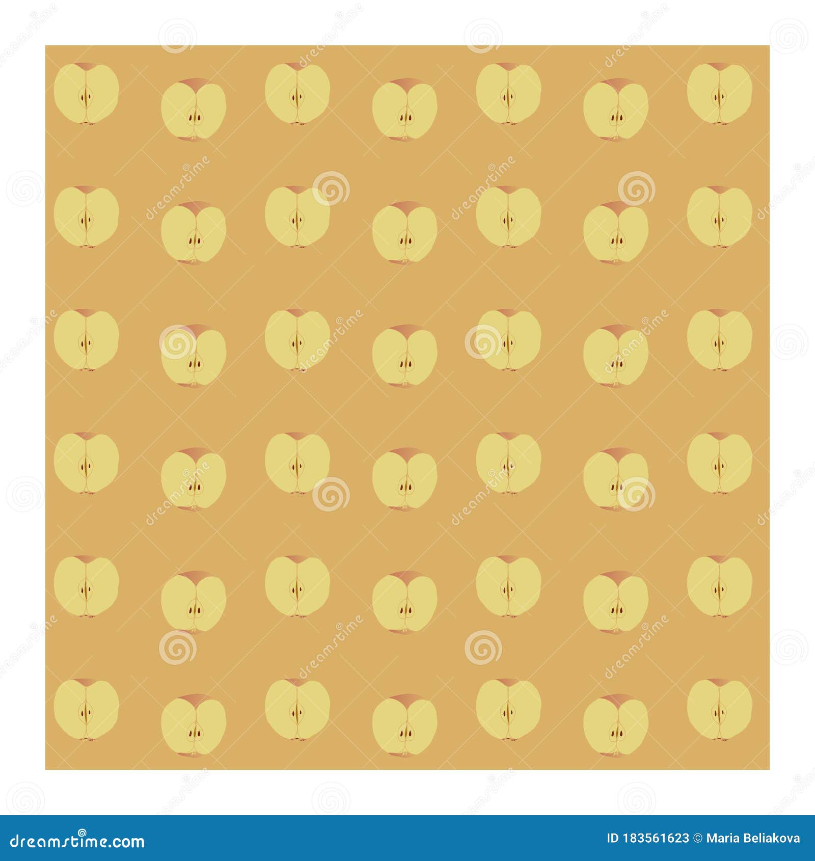 Seamless Pattern with Cut Apples. Parts, Apple Slices Stock ...