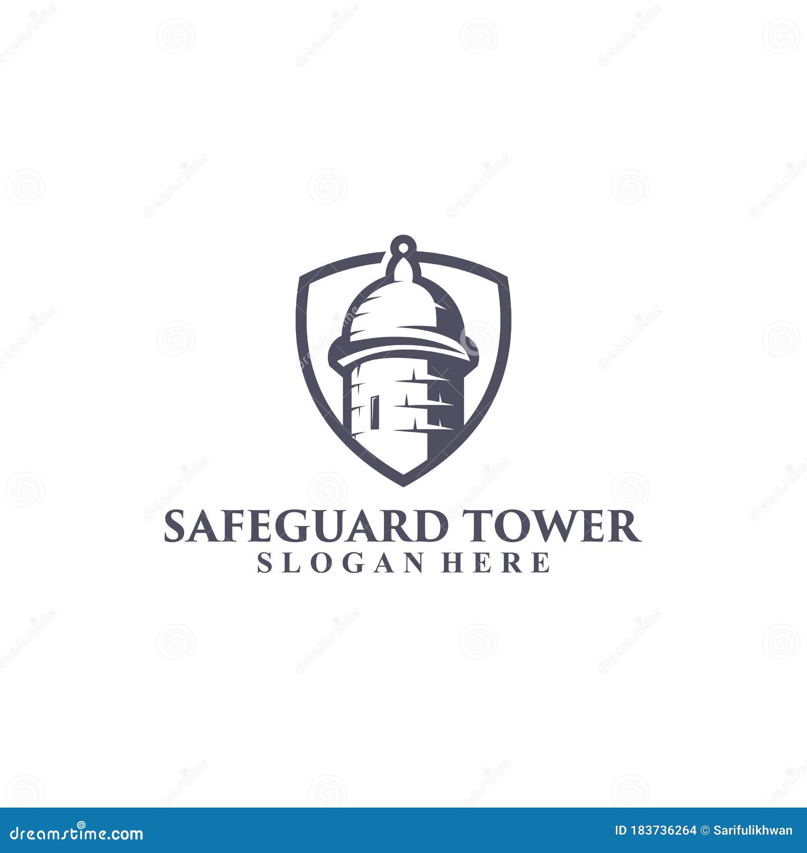 Safeguard Tower Logo Design Template Stock Vector - Illustration of ...
